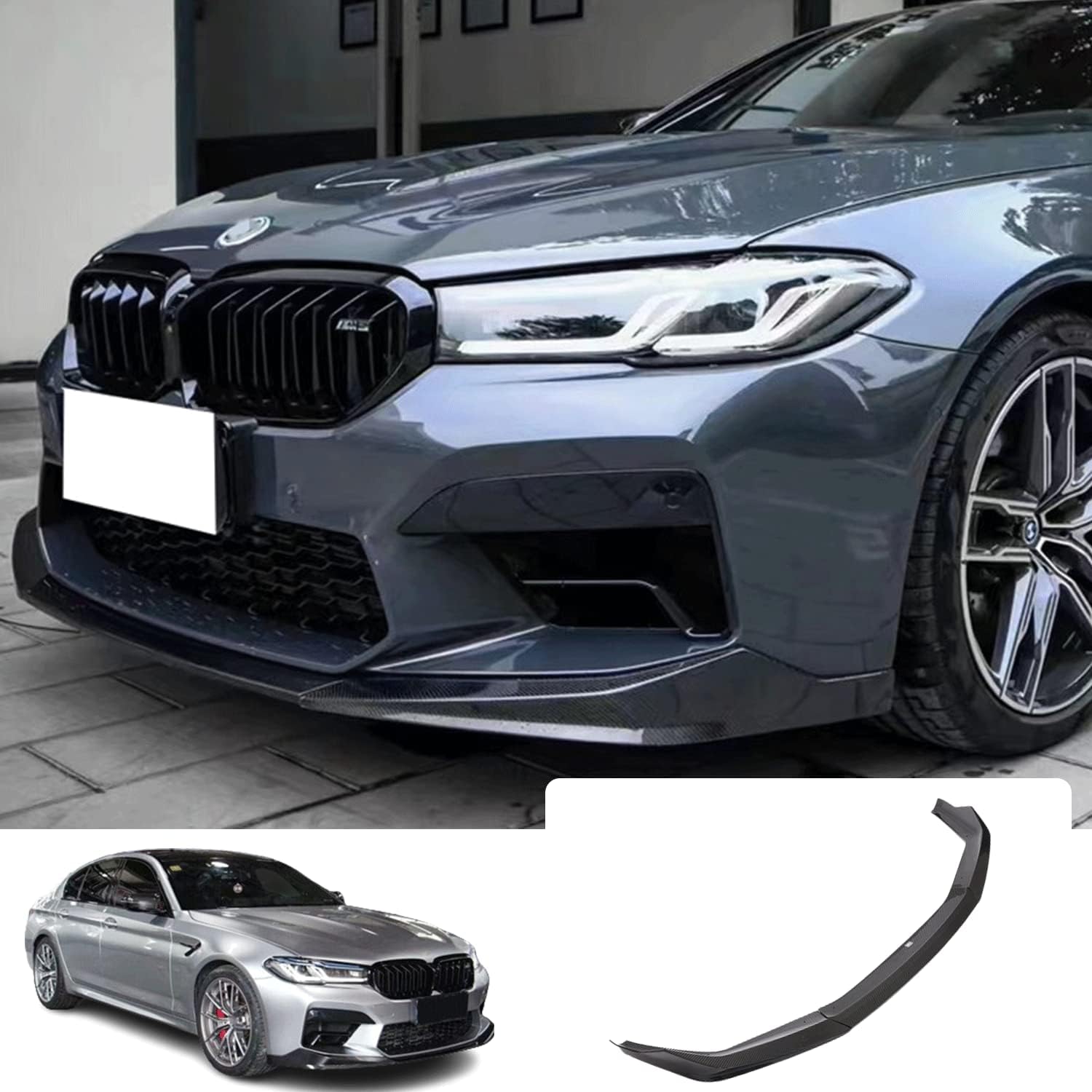 Amazon.com: Jun-Star Dry Carbon Fiber M5 Front Bumper Lip Spoiler for ...