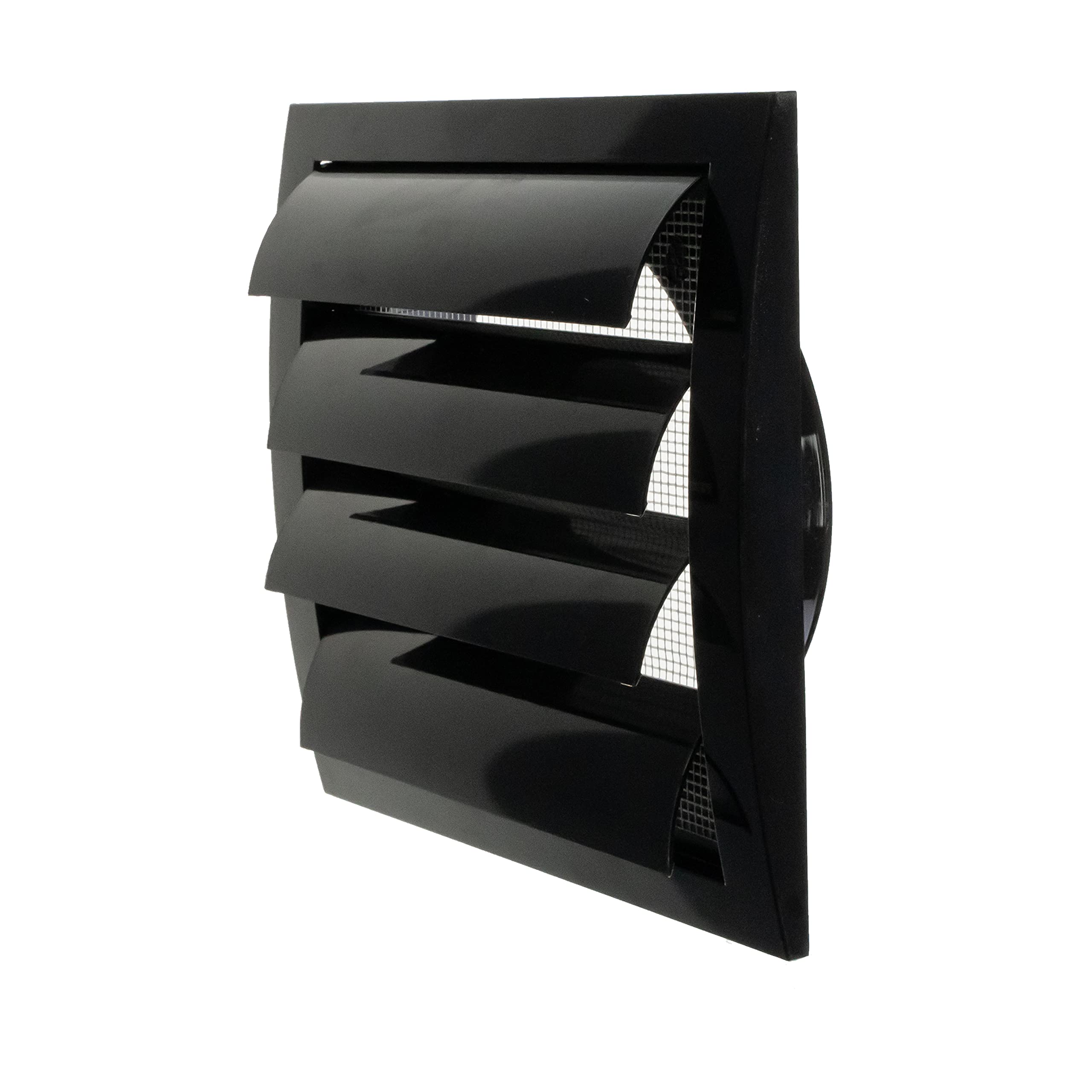 Black Exhaust Hood Vent 6'' Inch / 150 mm with Shutters, Built-in Pest ...