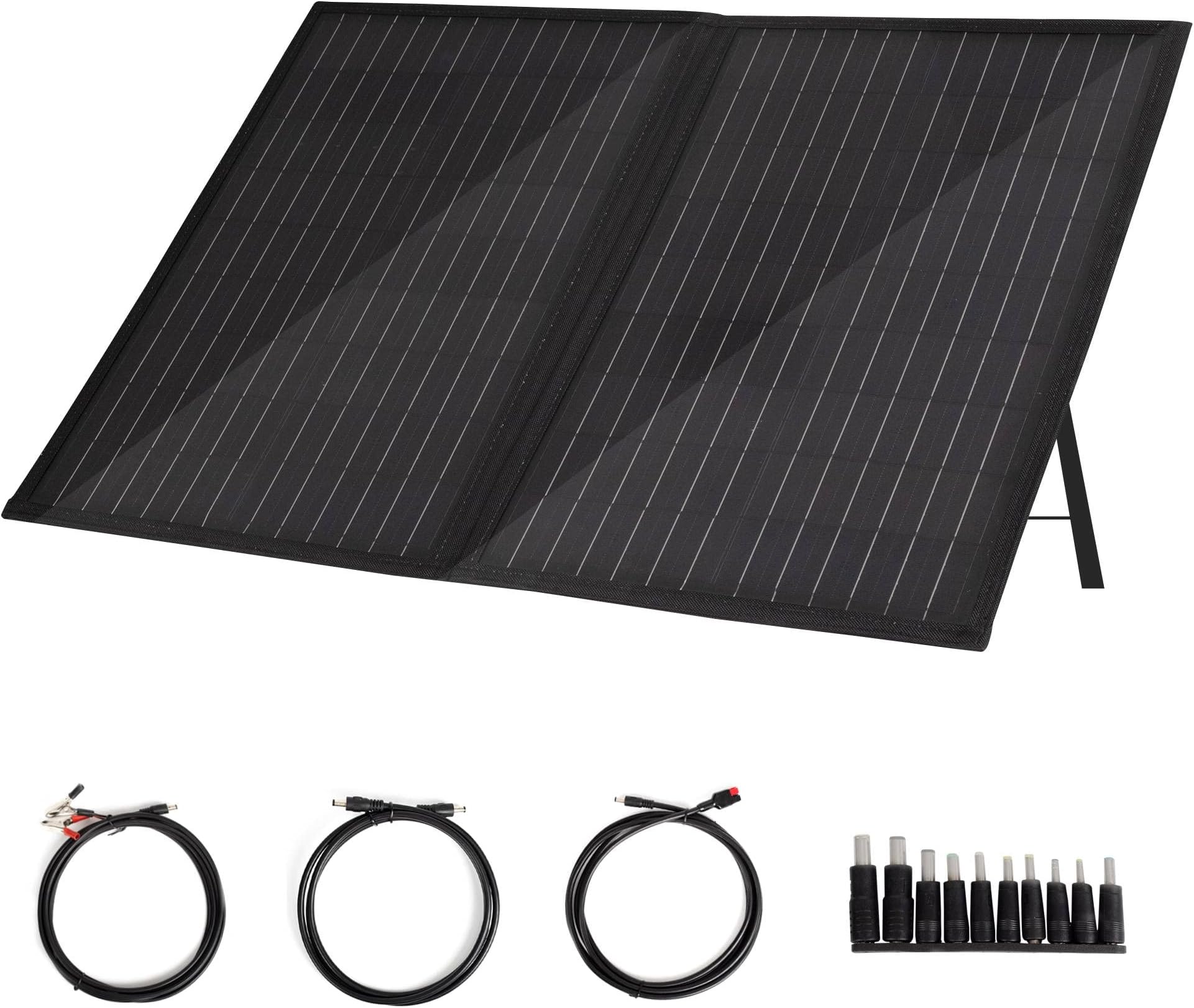 Amazon.com : Litheli 100W Portable Solar Panels, Solar Battery Charger ...