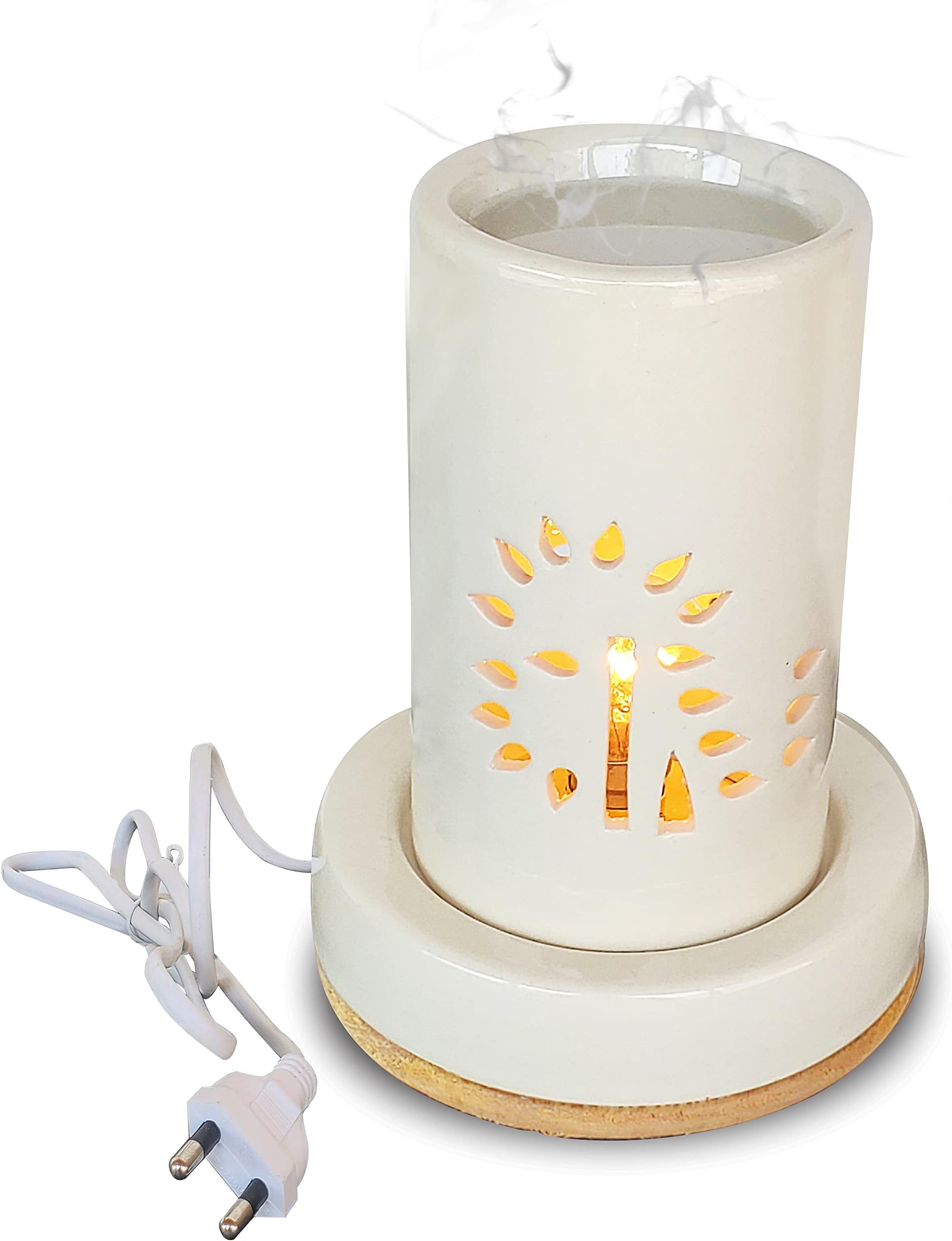 India Meets India Ceramic Aroma Electric Diffuser w/ 10 ML Lavender Oil ...