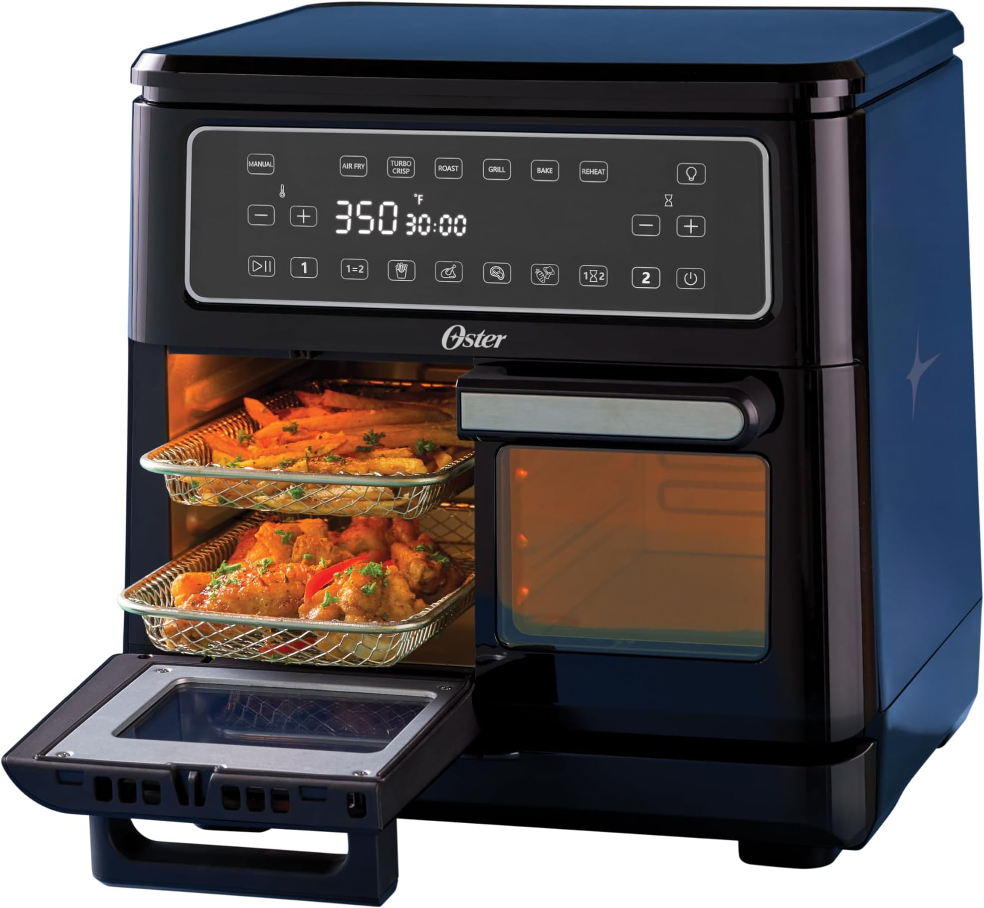 Amazon.com: Oster 11-Quart Flex Air Fryer Oven, Dual Air Fryer with 2 ...