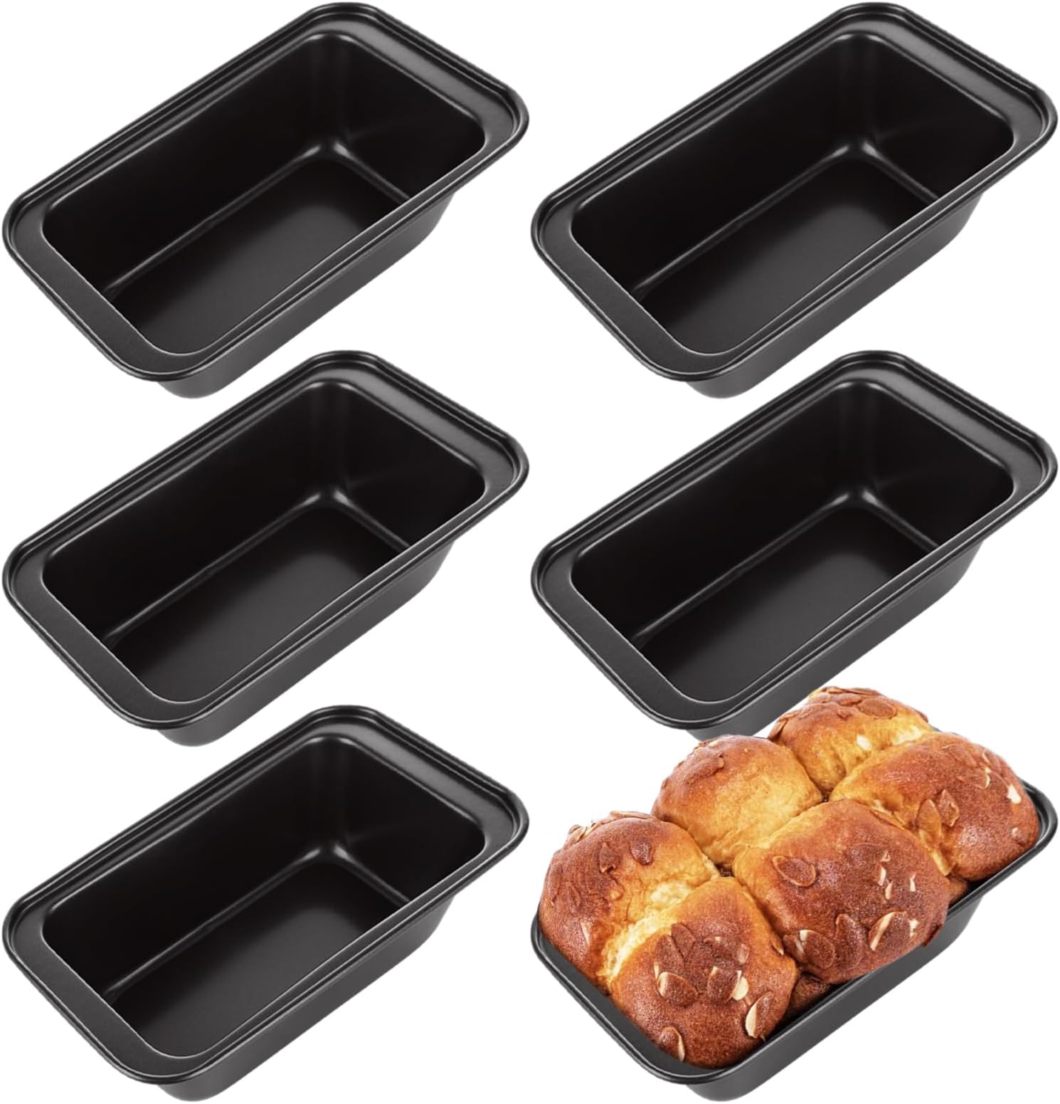 Amazon.com: nubangoo Set of 3, Rectangular Baking Bread Loaf Pan,Bread ...