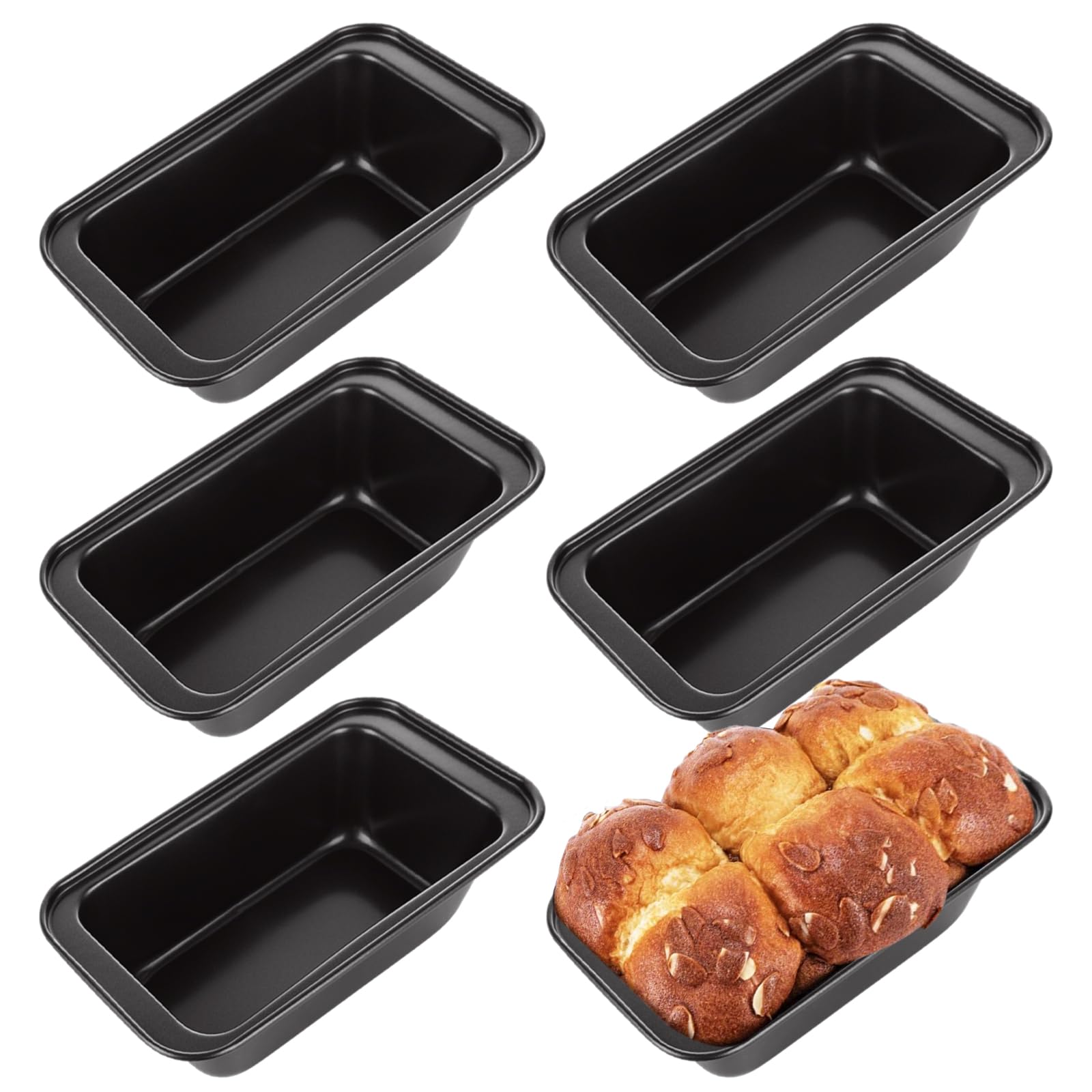 Amazon.com: QTLCOHD 6 Pack Bread Pans 8" x 4" Nonstick Loaf Pans for ...