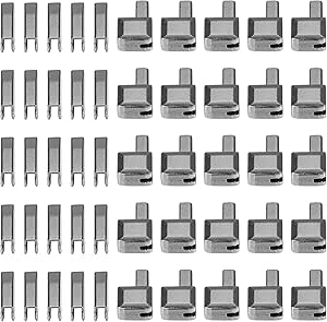 Amazon.com: uxcell 25Sets Zipper Repair Kits, #10 Retainers Box ...