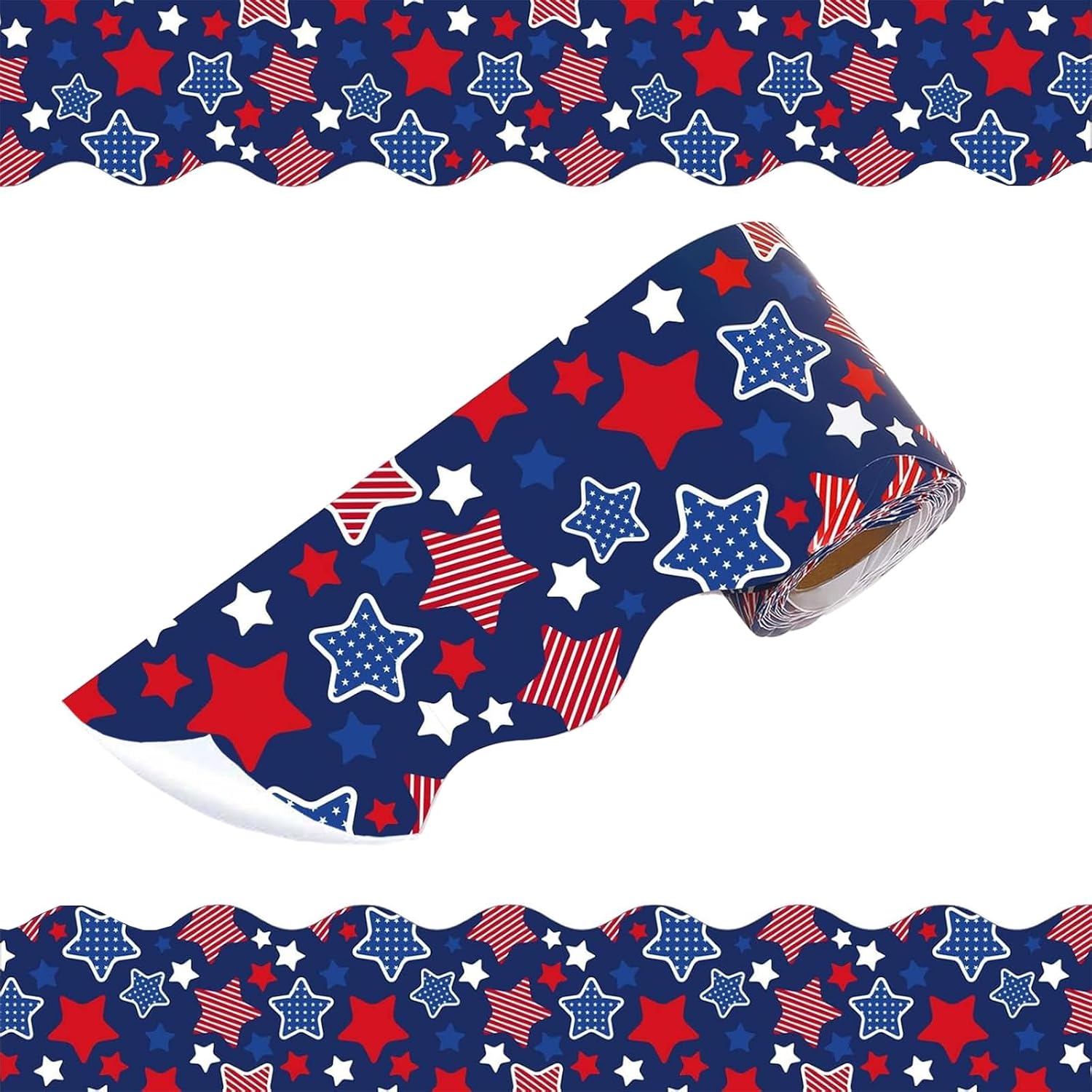 Amazon.com: 32ft Memorial Day Patriotic Bulletin Board Borders Navy ...