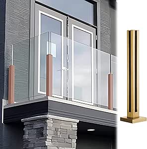 Amazon.com: Balustrade Posts Balustrade Posts Gold Deck Glass ...