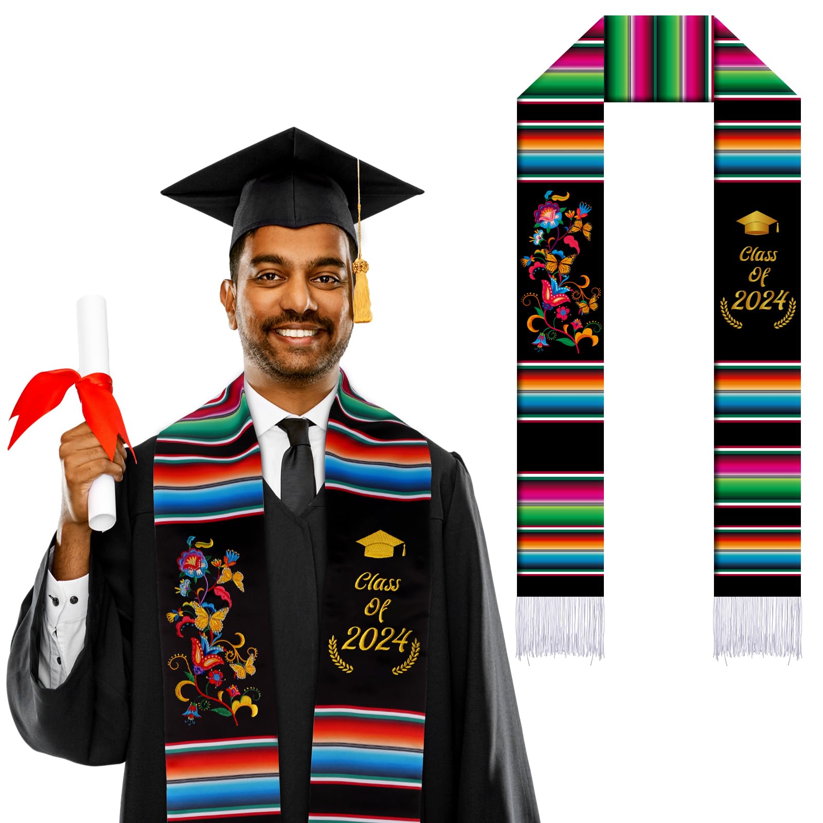 Halfchetclass Of 2025 Mexican Graduation Stole Gift 72 Hispanic ...