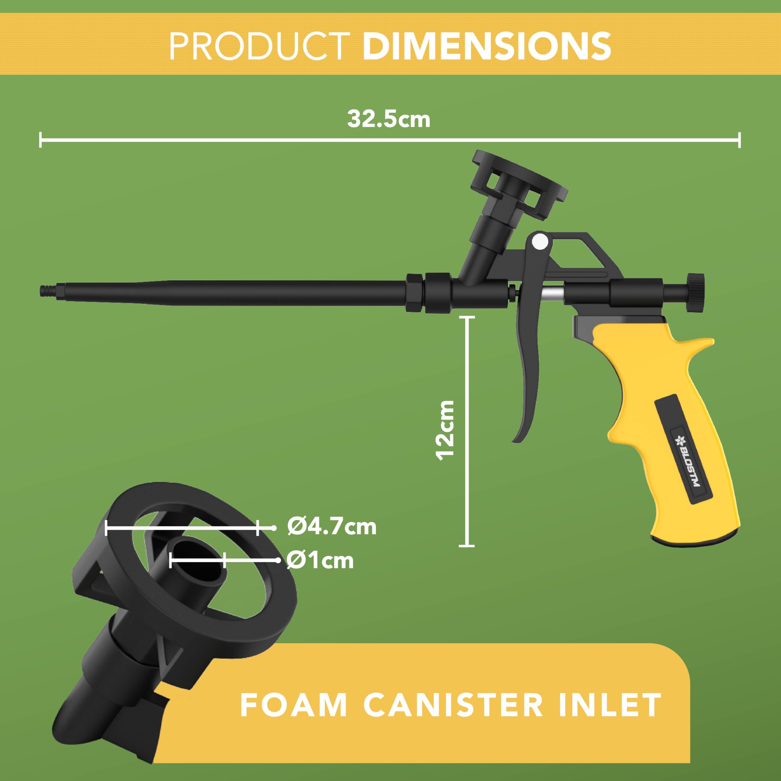 Foam Gun BLOSTM Expanding Applicator - Heavy Duty Expandable Foam ...