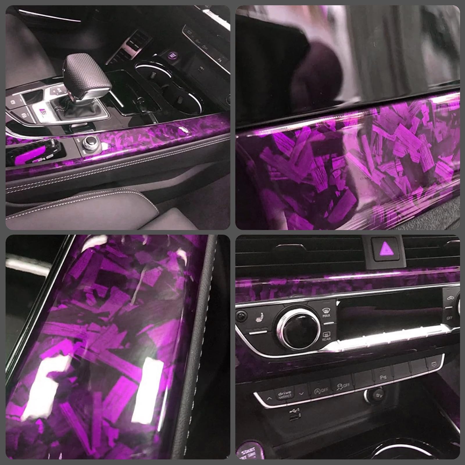 Purple Car Interior Wrap