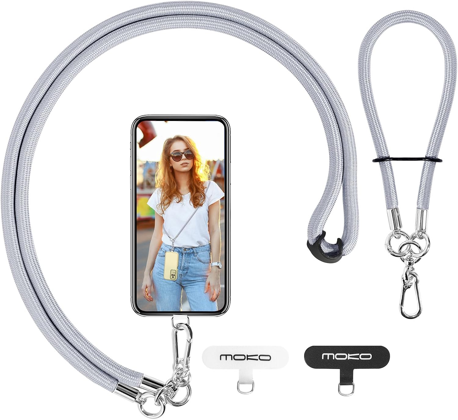 Amazon.com: MoKo Crossbody Phone Lanyard, Adjustable Cell Phone Lanyard ...