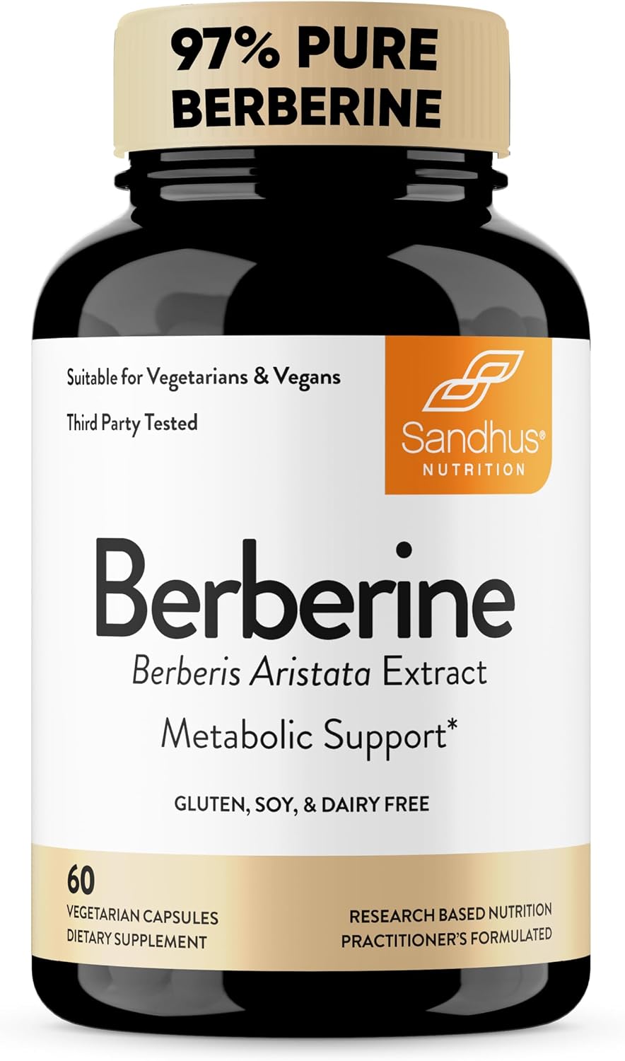 Amazon.com: Sandhu's Berberine HCL Supplement 500mg per capsule with 97 ...