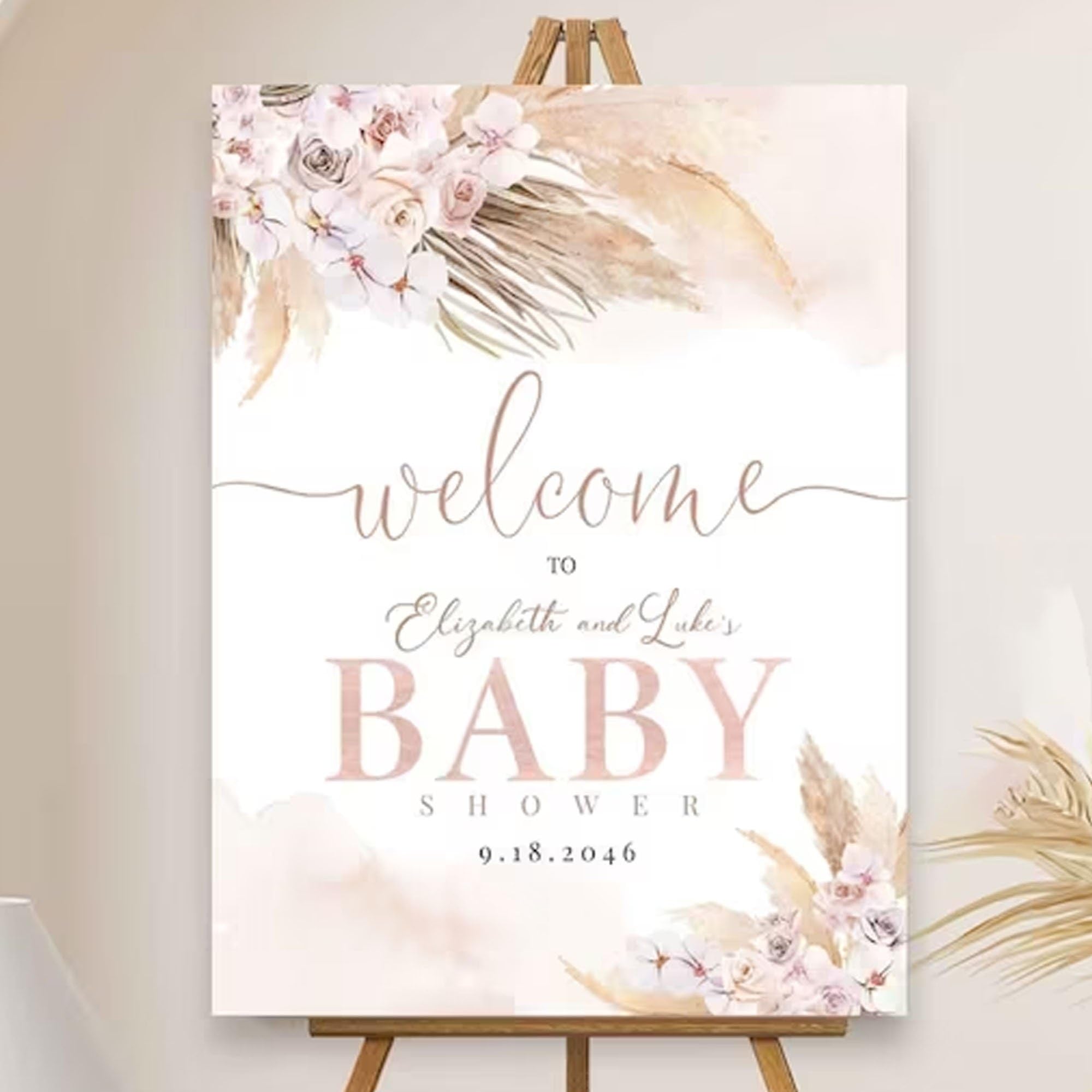 Amazon.com : Baby Shower Welcome Sign, Baby Shower Welcome Sign, Custom ...