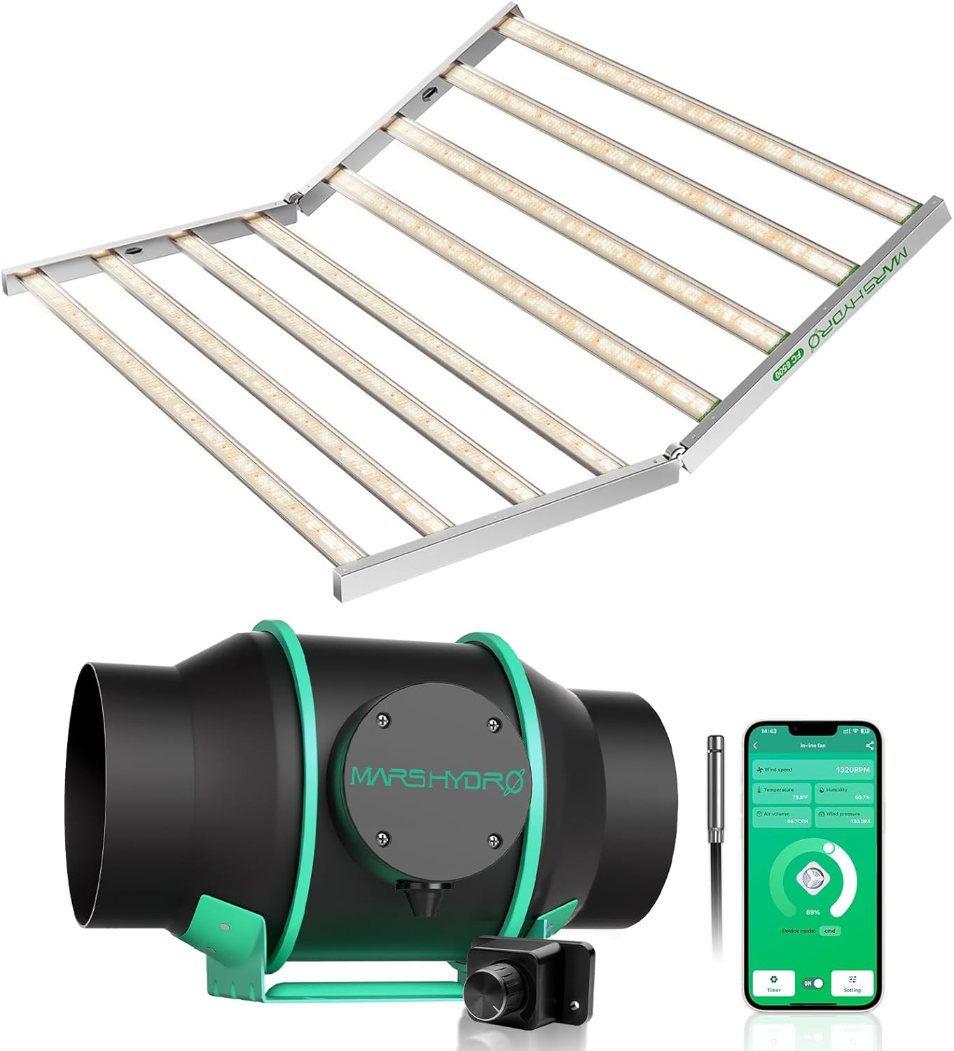 Amazon.com: MARS HYDRO Smart FC6500 730W, Samsung LM301B LED Grow Light ...