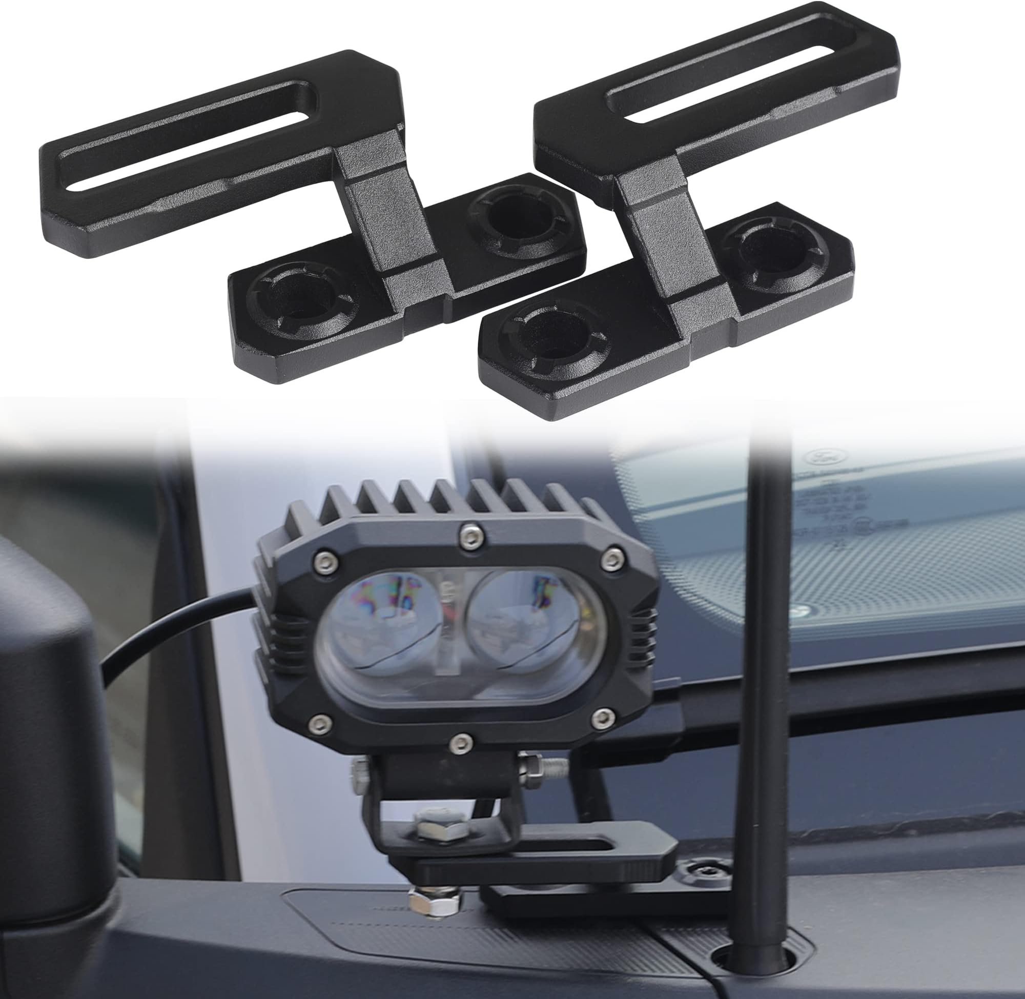 Amazon.com: Samman F150 Hood Light Mount Brackets, Ditch Light Brackets ...
