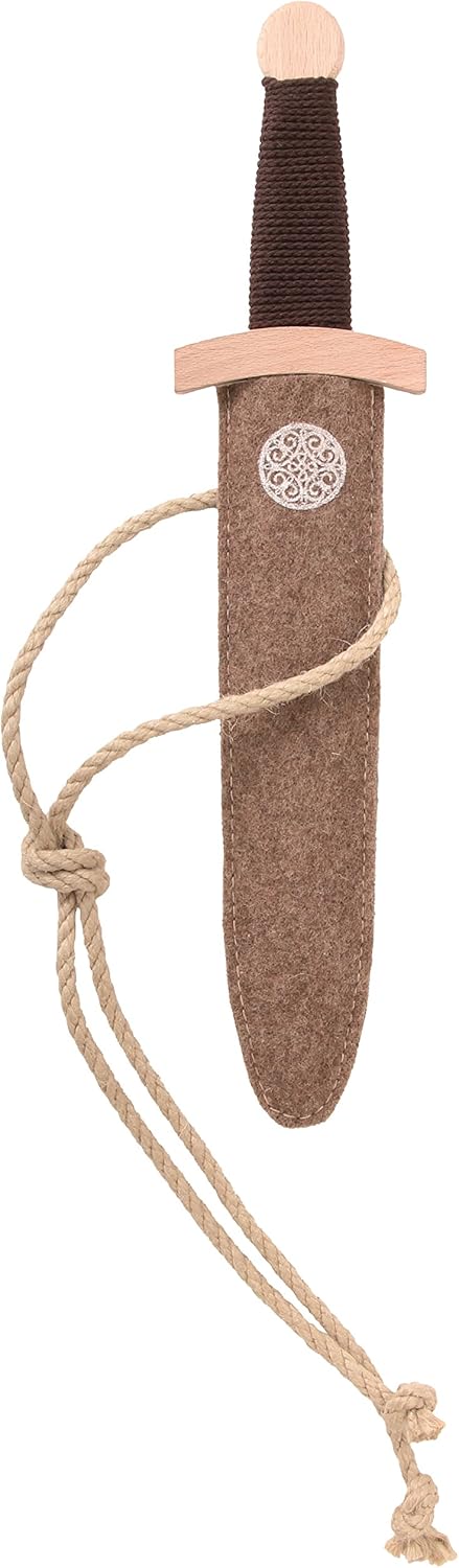 Stabiles Dolch-Set Wikinger mit Wikingerdolch aus Holz und Dolch ...