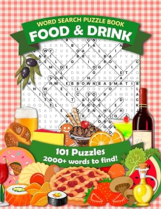 Amazon.com: Food And Drink Word Search Puzzle Book: 101 Cookery Themed ...