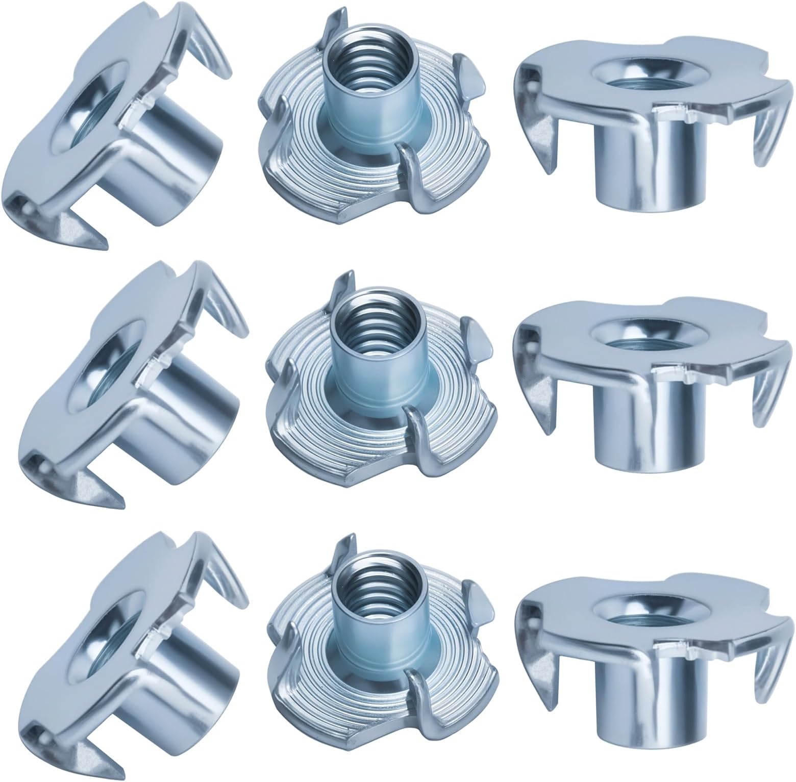 RLECS 8PCS Furniture Three Hole Iron Plate Nut M10 Colored Zinc Plated ...