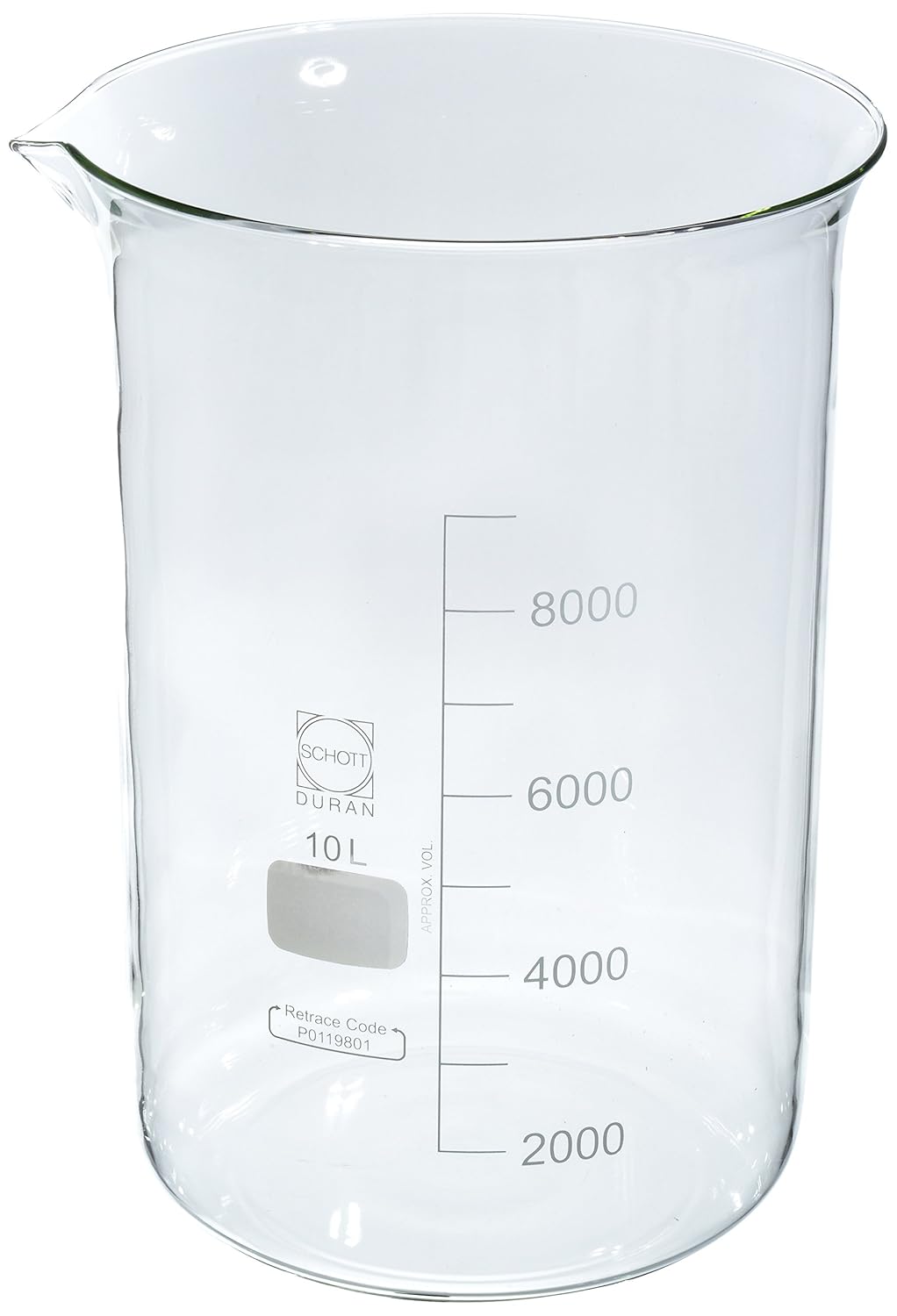 Wilmad-LabGlass LG-3000-104 Ungraduated Low Form Griffin Beaker, 10L ...
