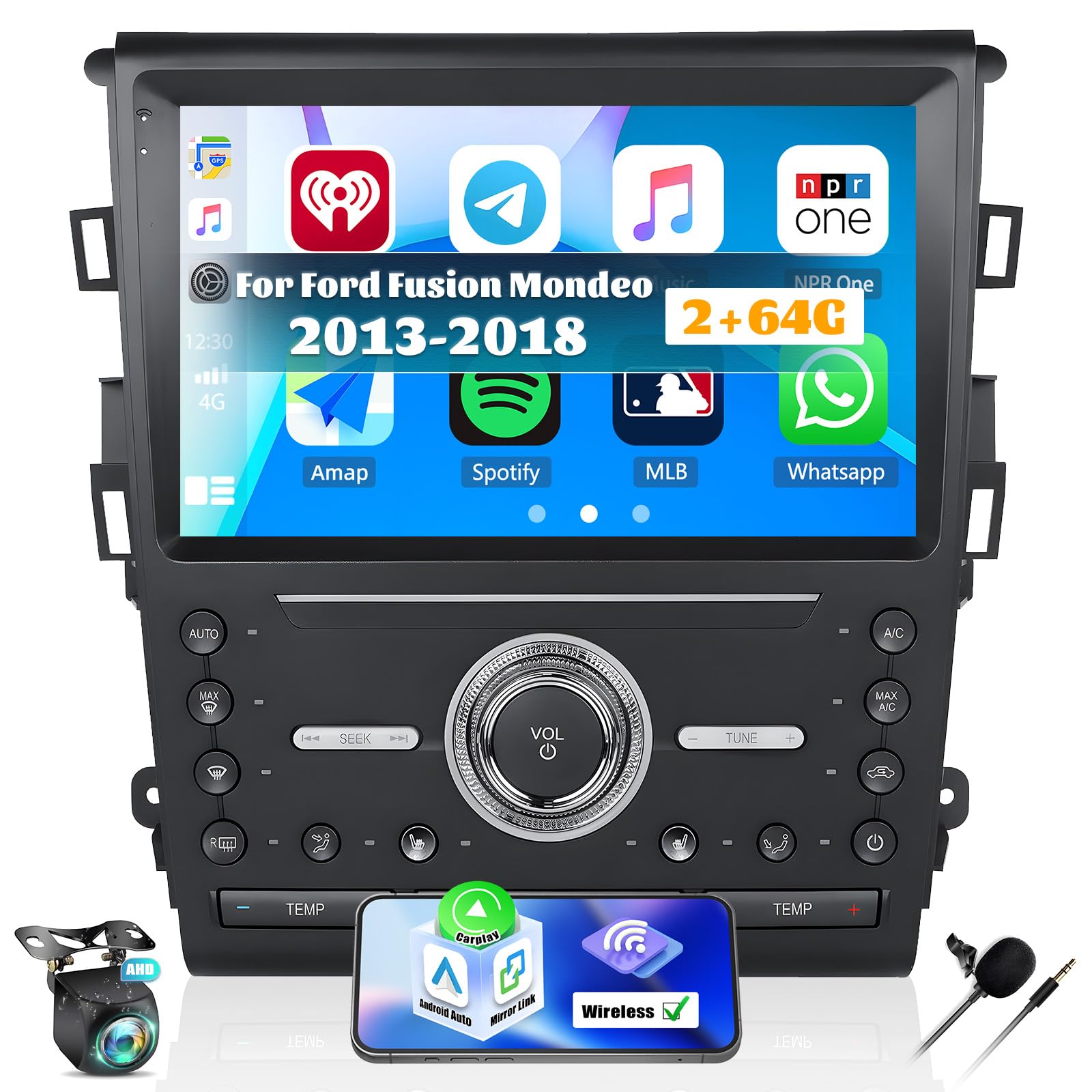 Amazon.com: [2G+64G] Android 13 Car Stereo Radio for Ford Fusion Mondeo ...