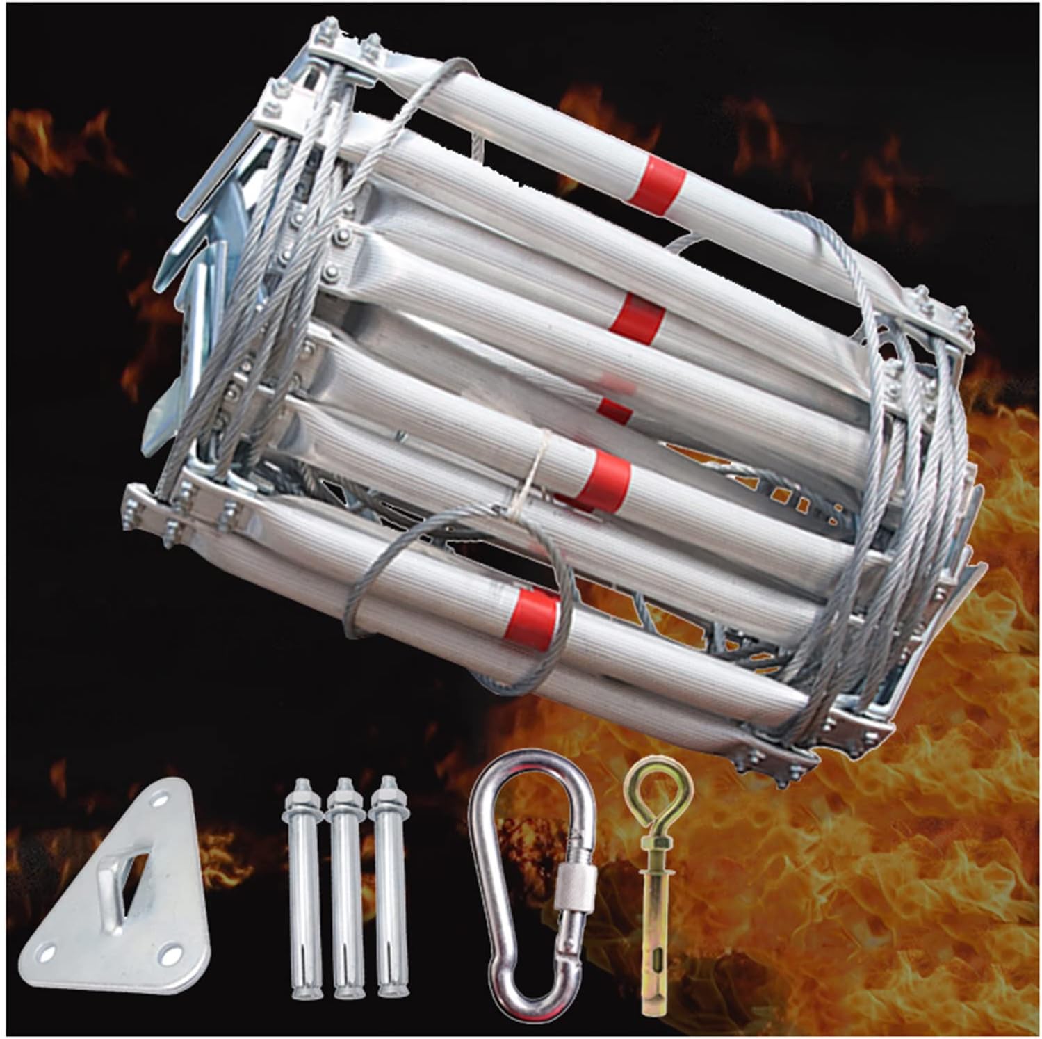 Fire Escape Ladder 2 Story Portable Fire Ladder Emergency Escape Ladder ...