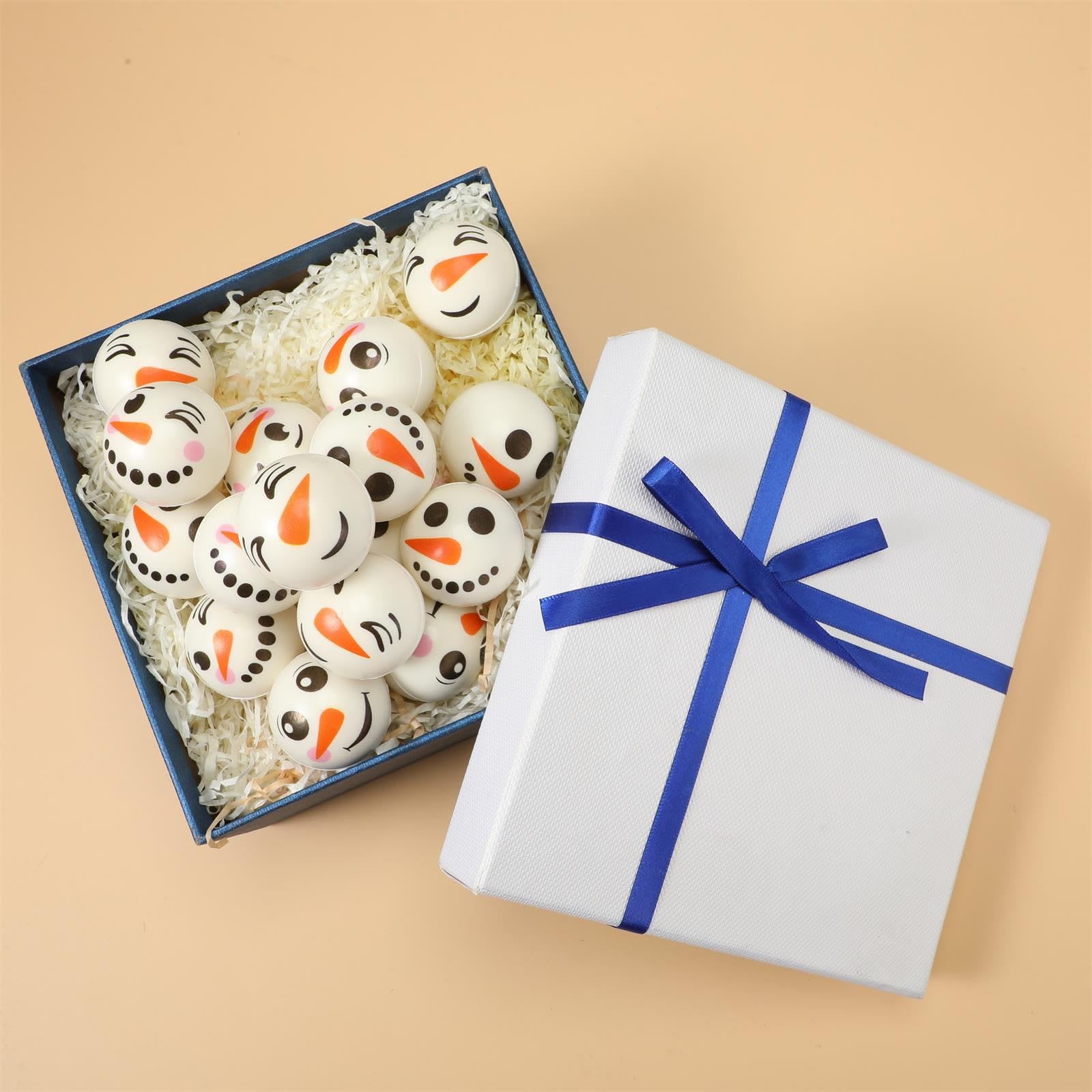 Snapklik.com : 60 Bulk Snowman Ball Christmas Snowman Stress Toys First ...
