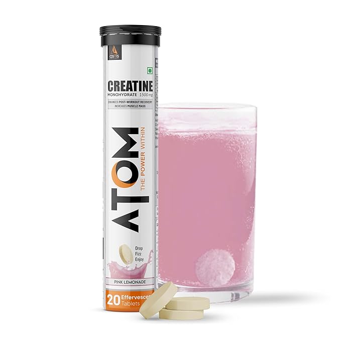 AS-IT-IS ATOM Creatine Monohydrate 1500mg Effervescent 20 tablets, Pink ...