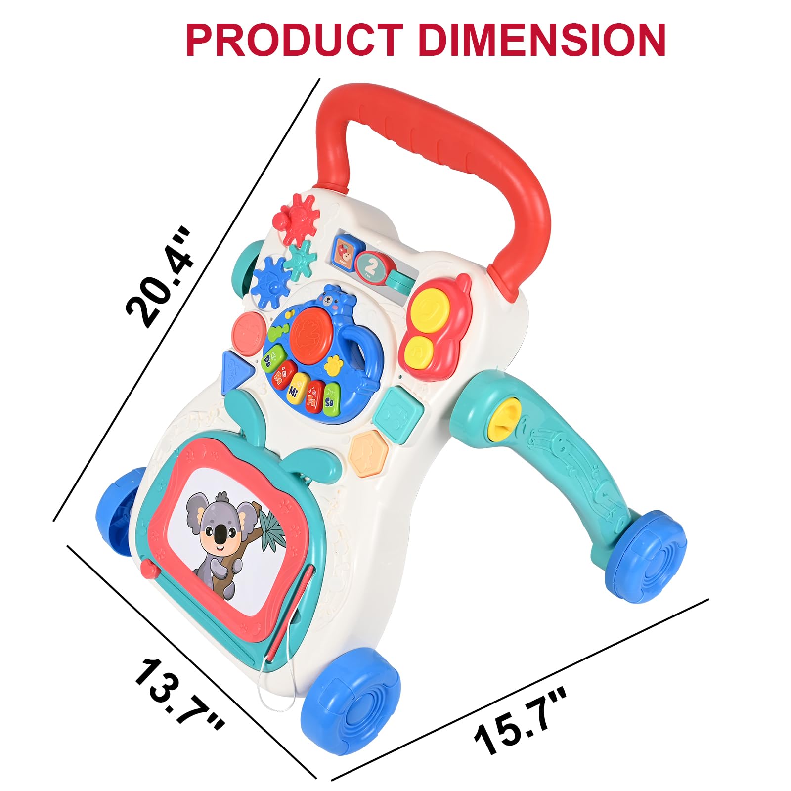 Hiitytin Baby Sit-to-Stand Learning Walker, Baby Push Walkers and ...