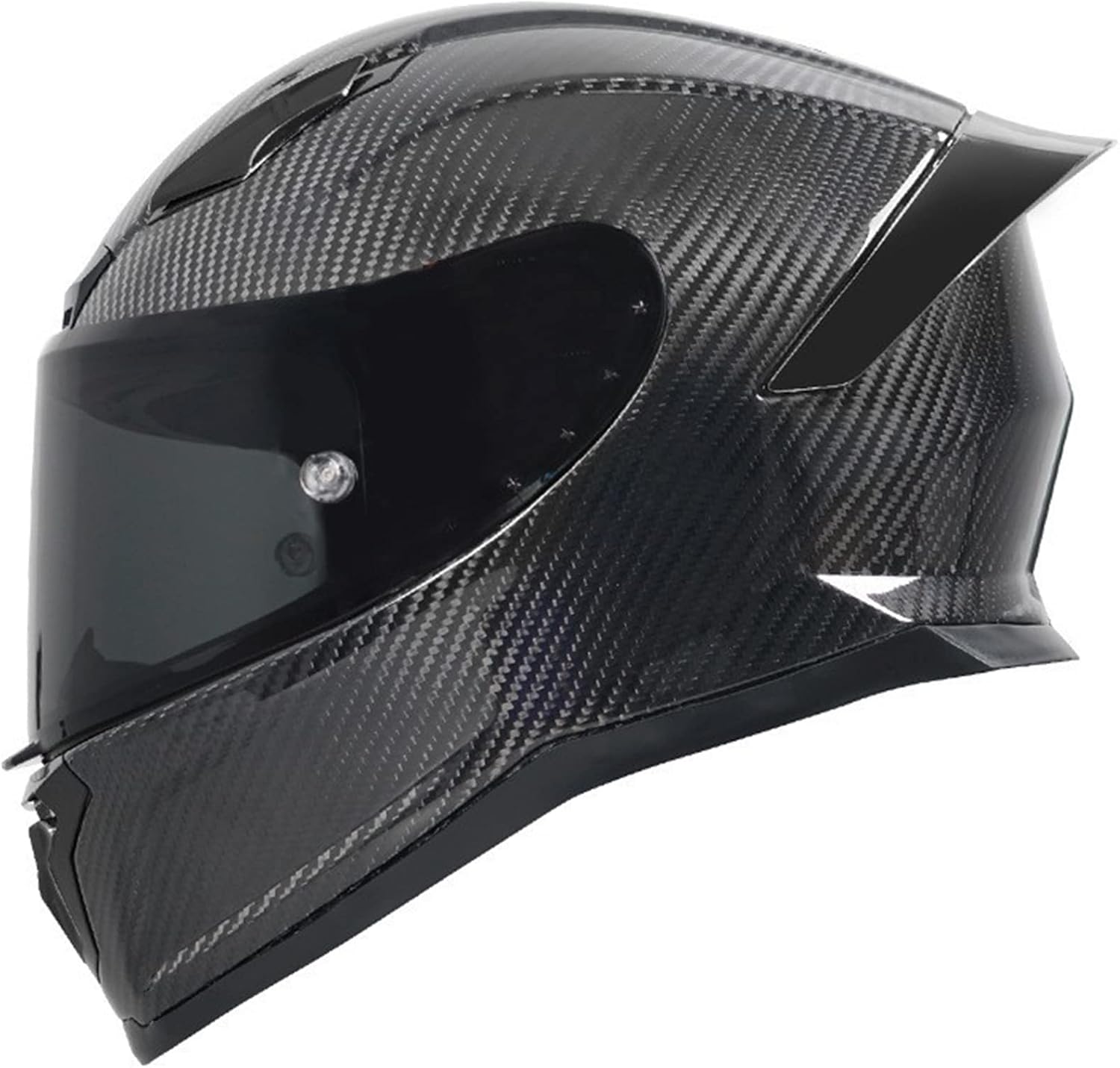 Casque de Moto en Fibre de Carbone intégral avec visière HD approuvé ...