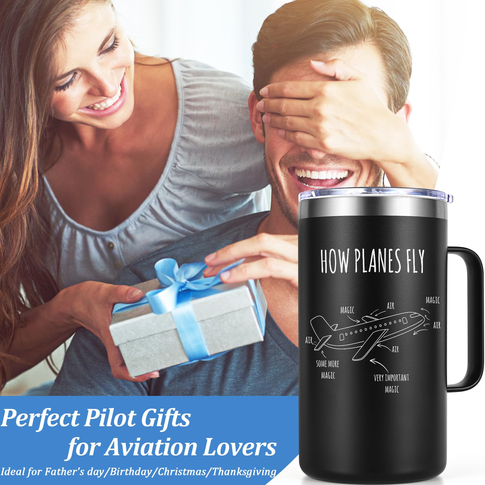 Snapklik.com : Pilot Gifts, How Planes Fly 20 Oz Coffee Mug, Aviation ...
