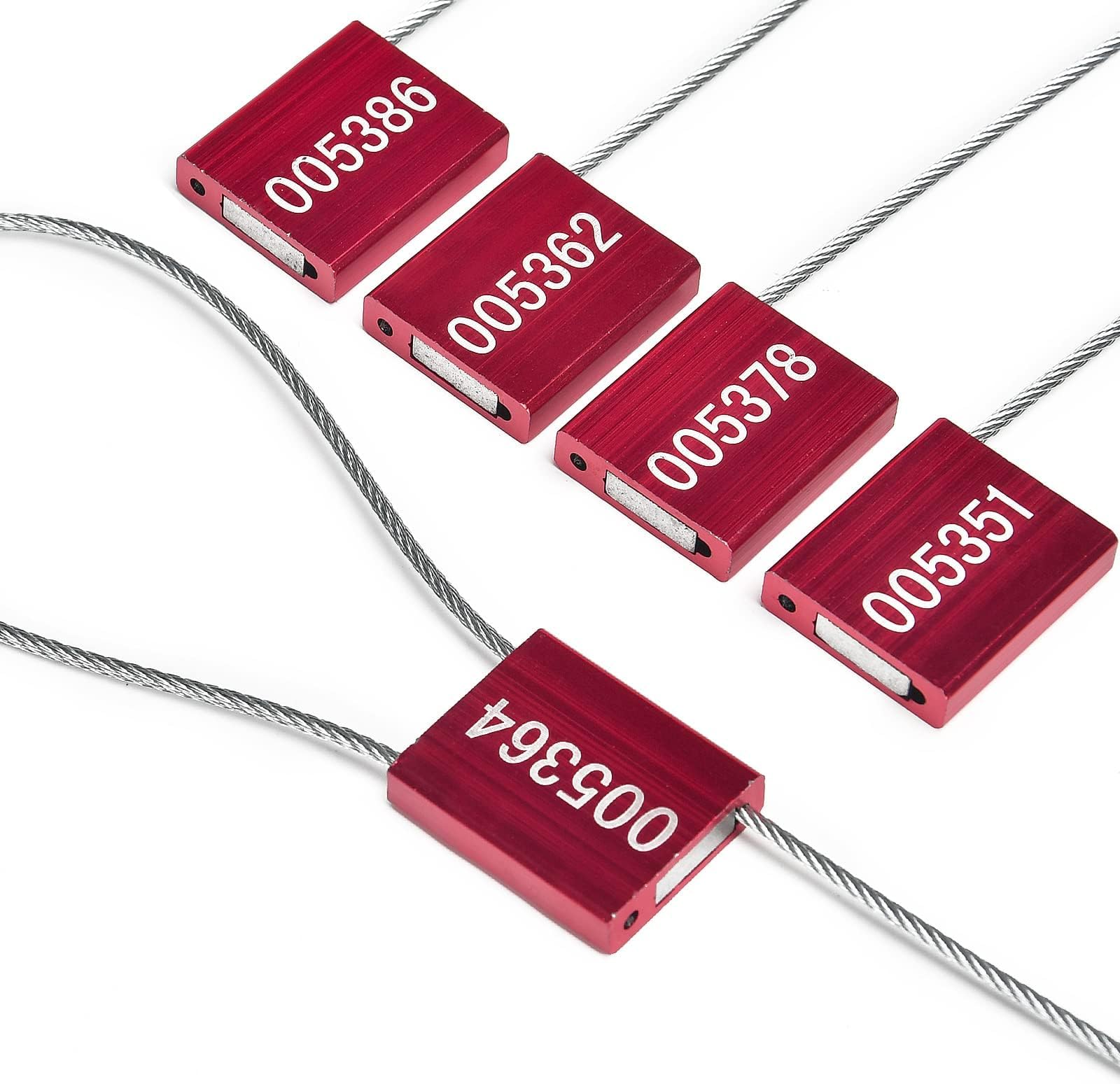 Lzbignun 50 Security Cable Seals Metal Security Wire Seals Numbered ...