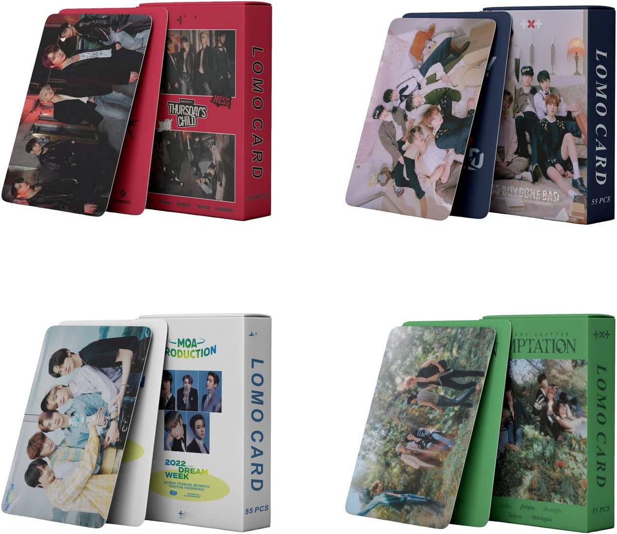 Amazon.com : 6UH8MB 4Pack/218PCS KPOP Lomo Cards Photocards Album ...