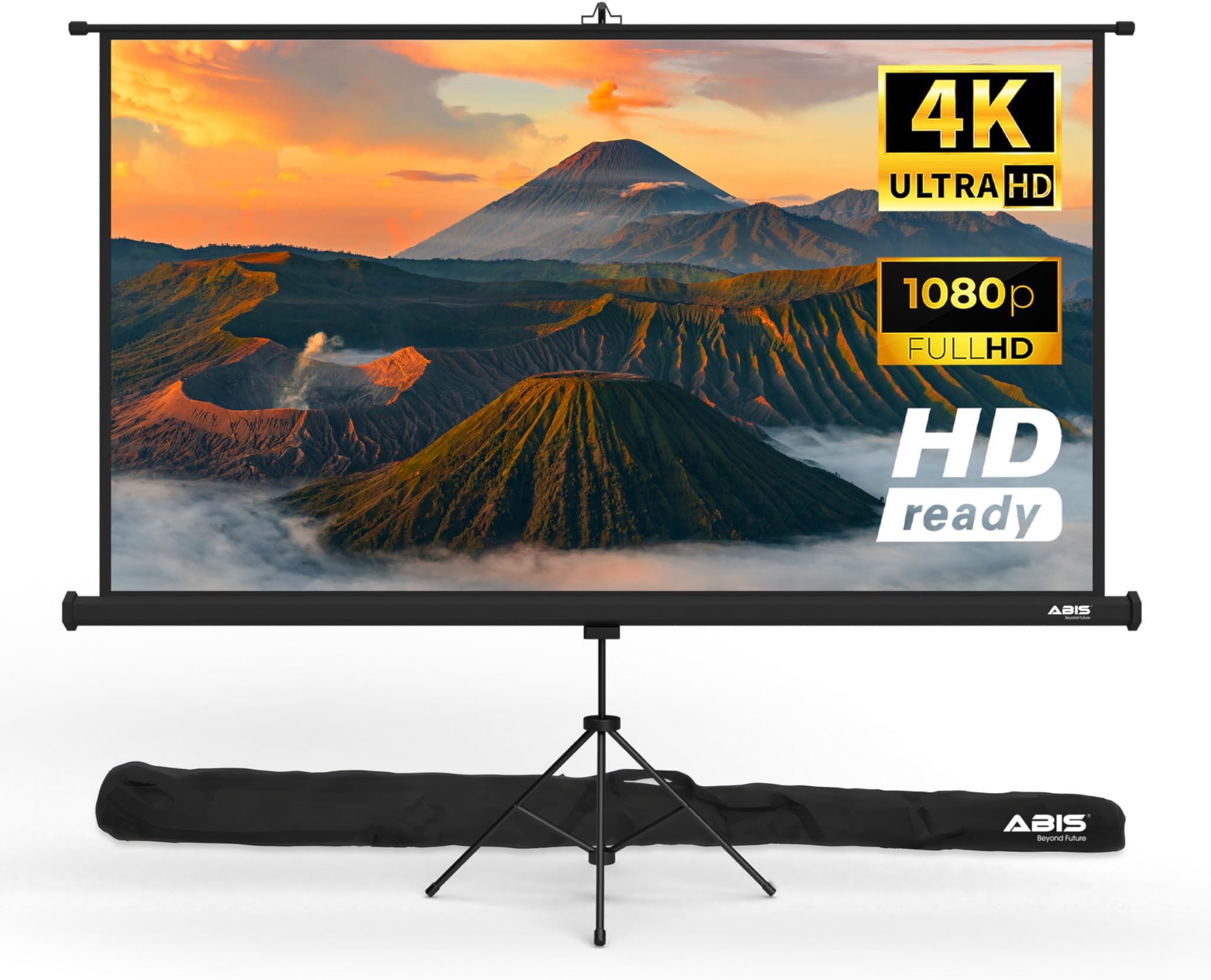 ABIS 100 Inch Tripod Projector Screen, 2K/8K Ultra HD 16:9 Outdoor ...