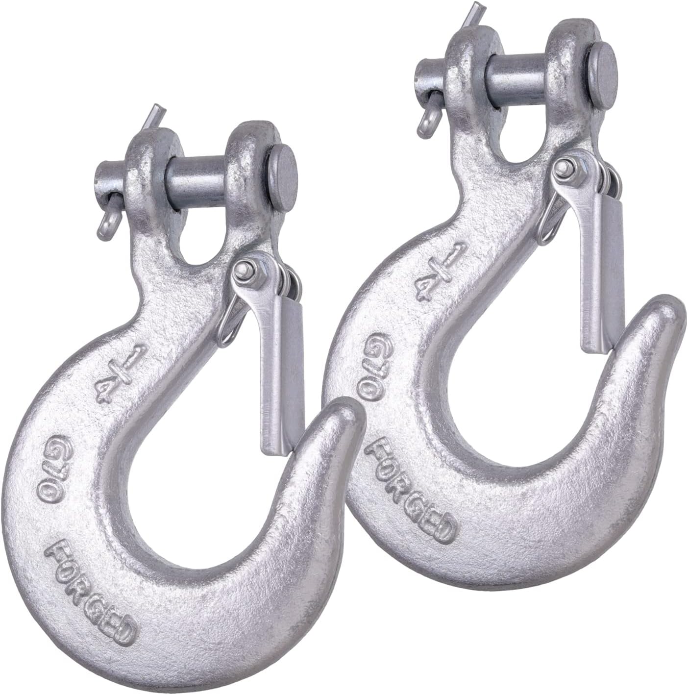 WENHUALI 1/4 Inch Safety Chain Hooks, Clevis Slip Hook with Safety ...