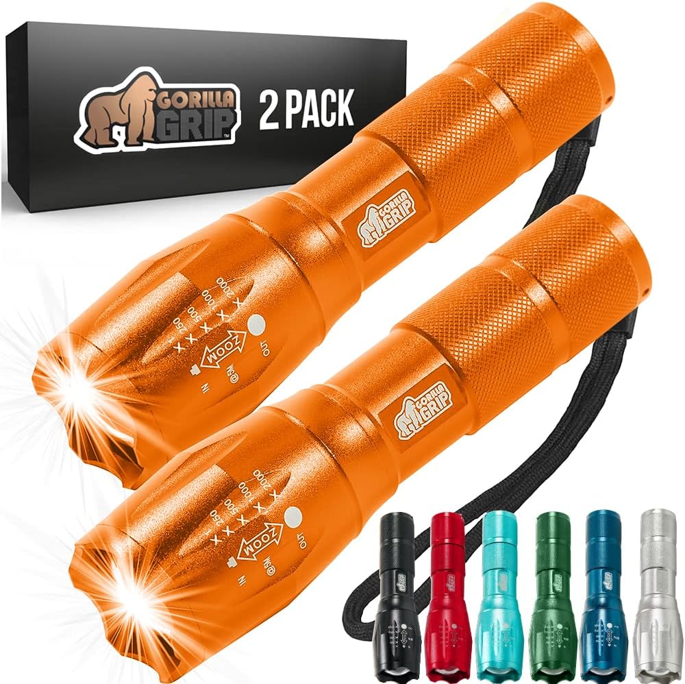 Amazon.com: Gorilla Grip LED Tactical Flashlight and Magnetic Screen ...