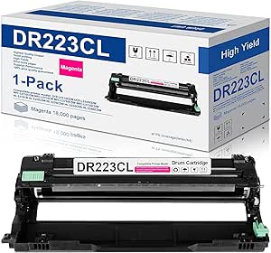 Amazon.com: 1-Pack Magenta Compatible DR223CL Drum Unit Replacement for Brother DR-223CL Drum ...