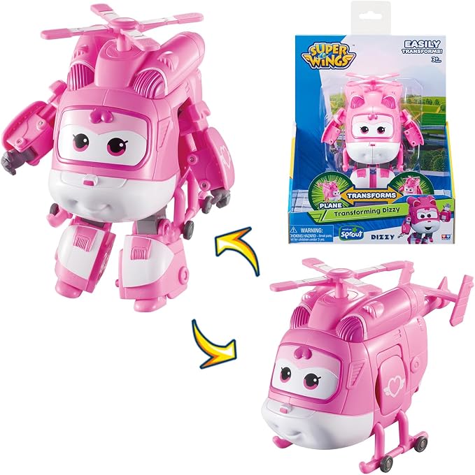 Amazon.com: Super Wings Transformable Toys, 5 in Dizzy Airplane ...
