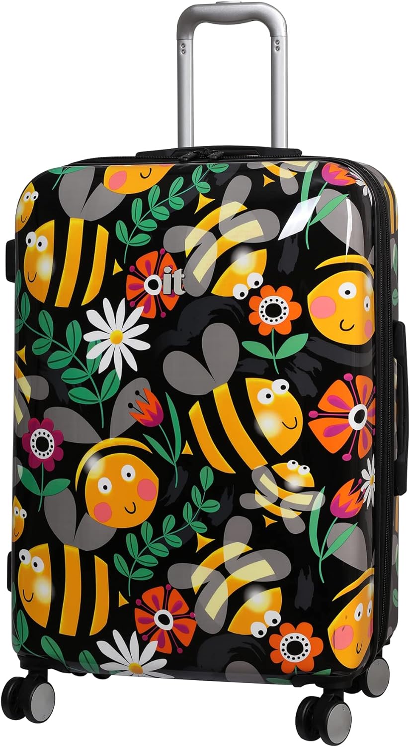 it luggage Sheen 28" Hardside Checked 8 Wheel Expandable Spinner, Black ...