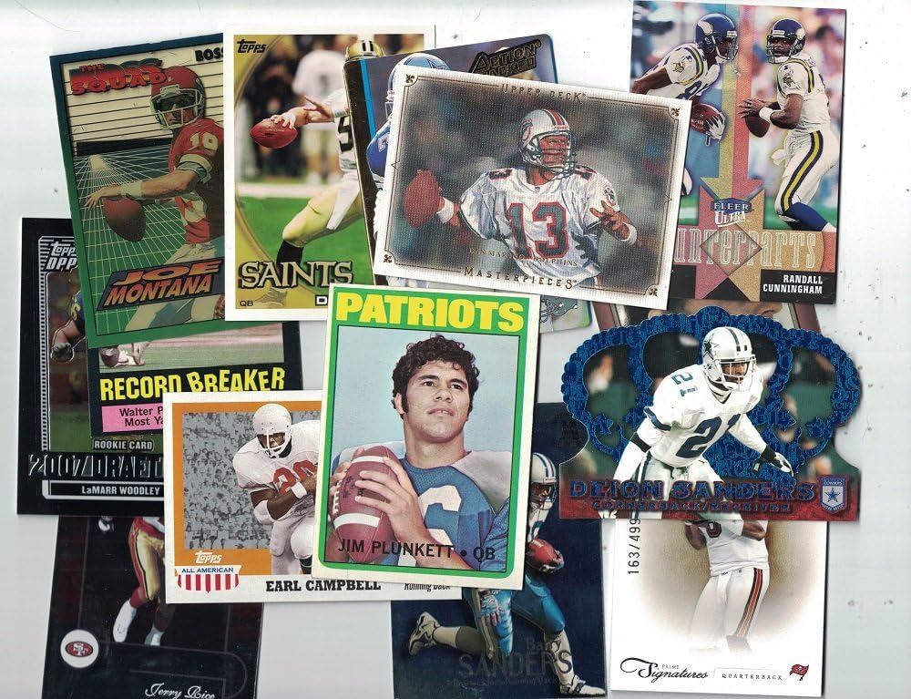 Amazon.com : 100 Football Cards Collection – New & Vintage Trading ...