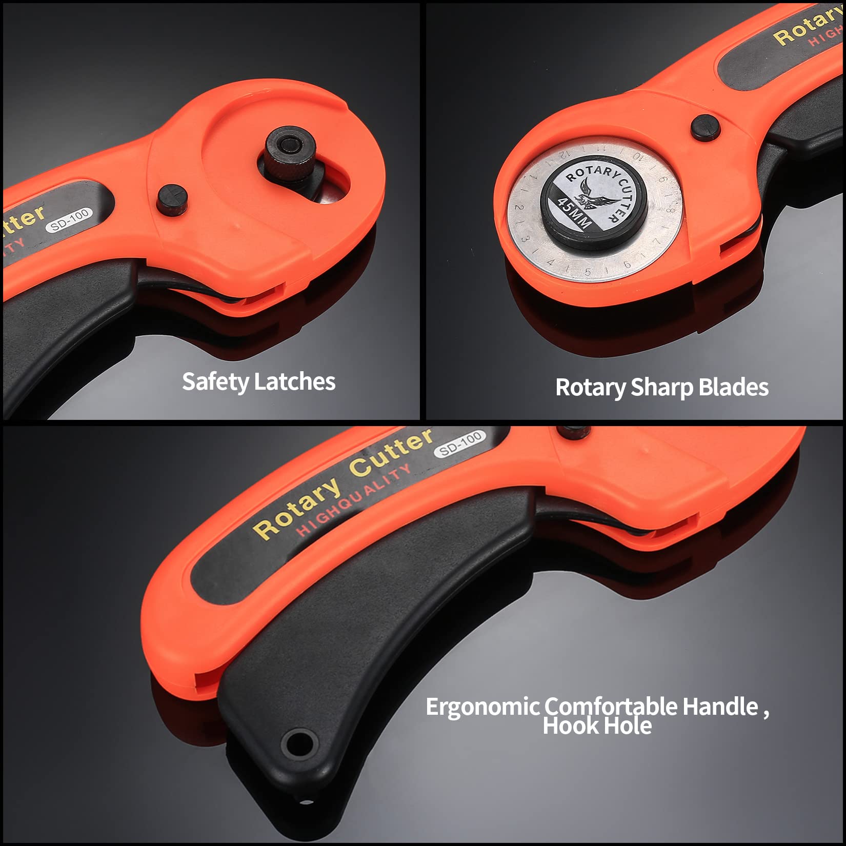 Crinkle Cutter XINART 45mm Rotary Cutter For Fabric Safety Lock ...
