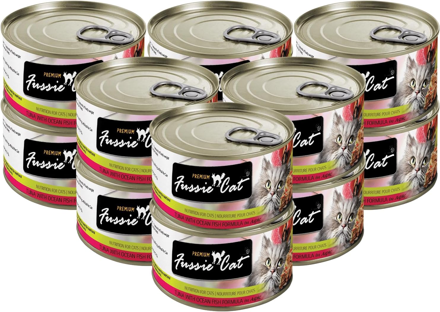 Amazon.com : Fussie Cat Tuna with Ocean Fish Formula in Aspic, 2.8 oz ...