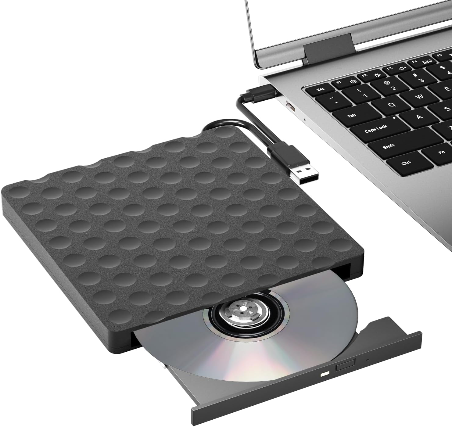 External CD DVD Drive for PC, External CD ROM Drive for Laptop, Ultra ...