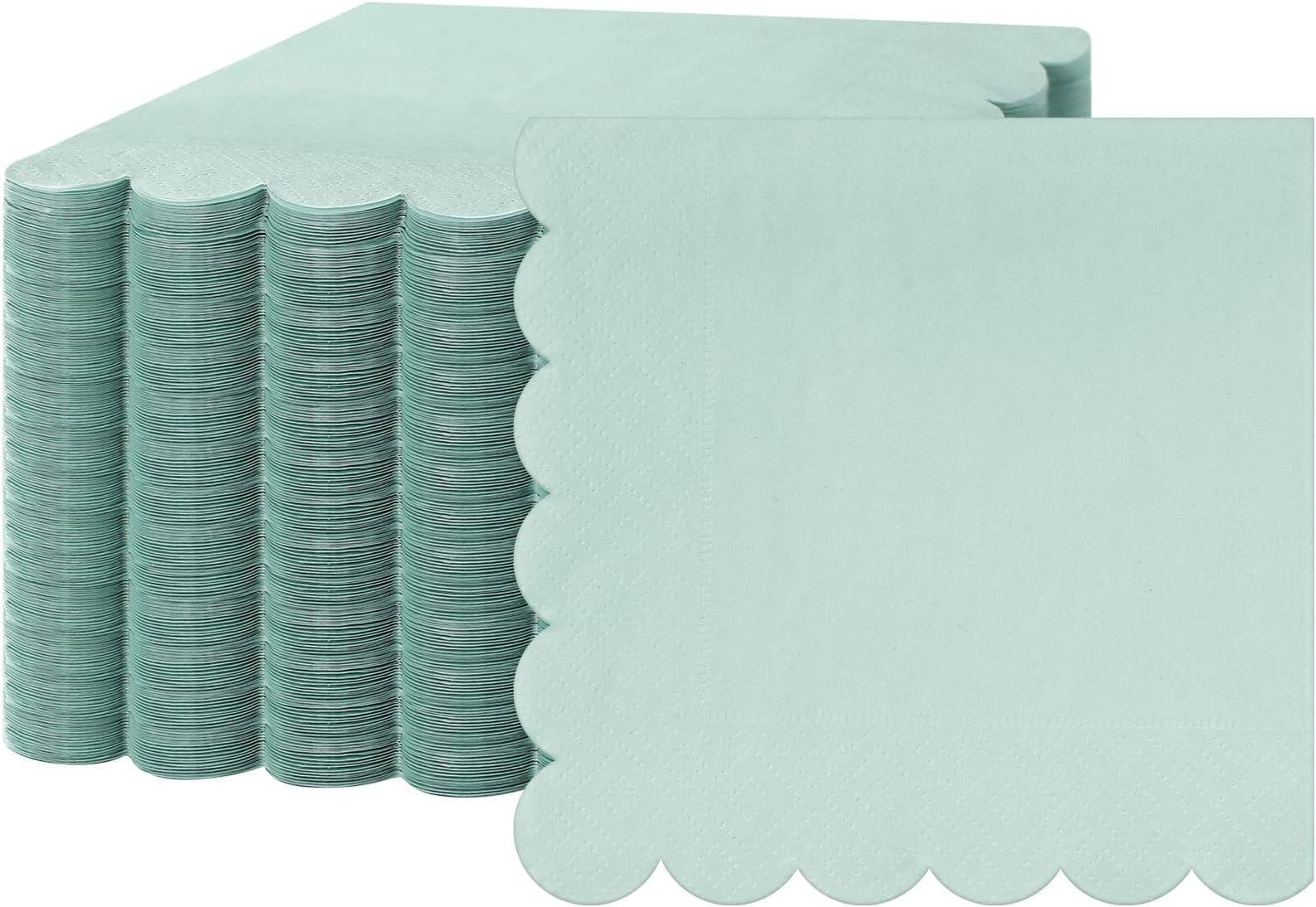 Amazon.com: 100 Pcs Scalloped Cocktail Napkins Thick Paper Napkins ...