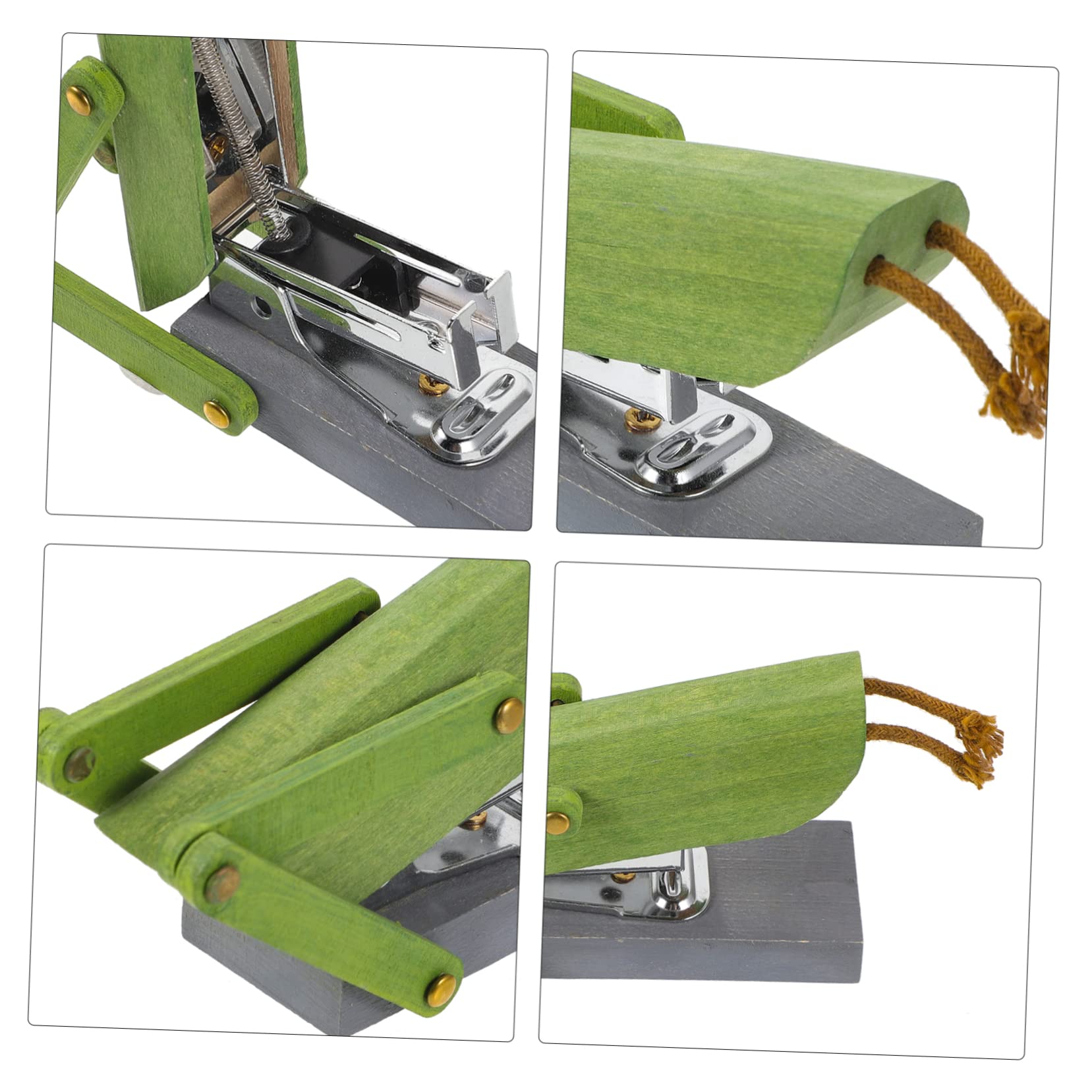 Snapklik.com : Mini Cartoon Animal Stapler Wooden Desktop Stapler ...