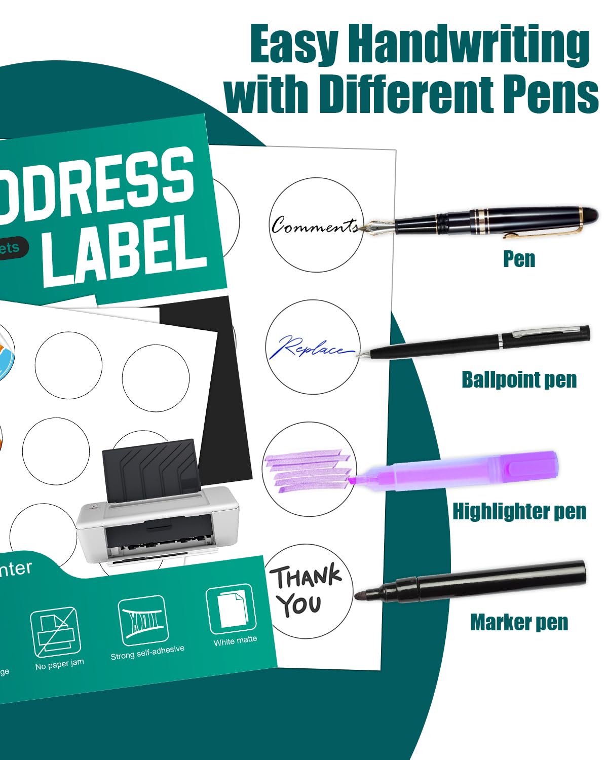 Snapklik.com : Round Label 2 Inch 1200 Mailing Labels Printable Sticker ...