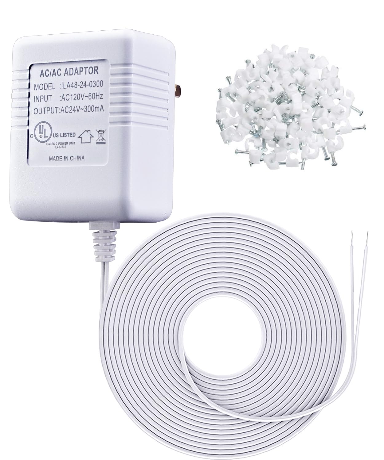 24 Volt Transformer, C Wire Adapter Thermostat, Compatible with ...