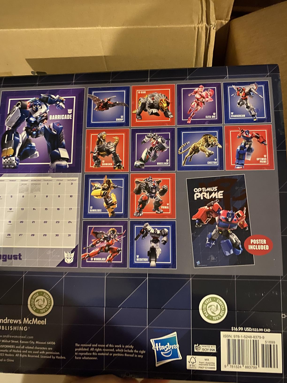 Transformers 2024 Wall Calendar with Poster: Hasbro: 9781524883799 ...