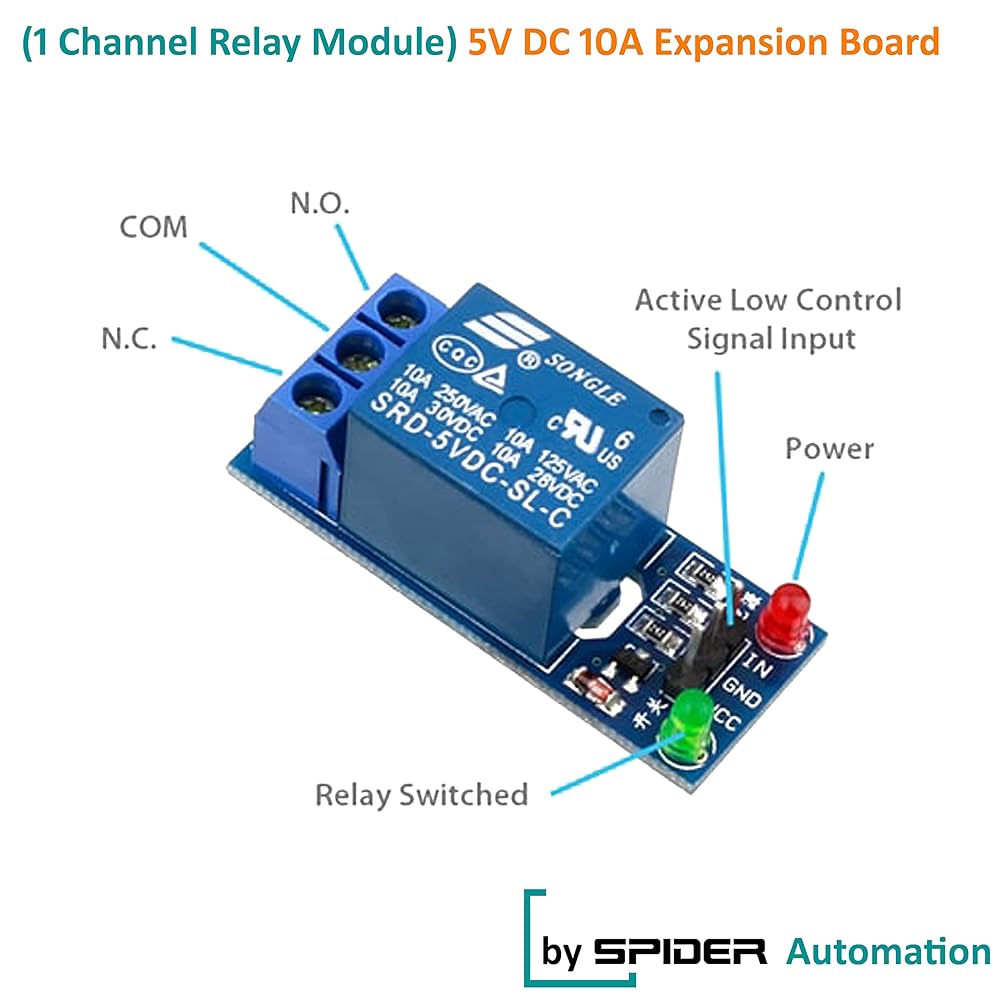 SPIDER Automation (1 Channel Relay Module) 5V DC Philippines | Ubuy
