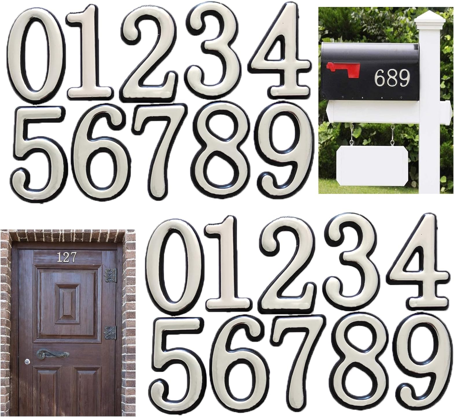 Amazon.com: 1.5 Inch Mailbox Numbers, Self Stick 3D Door Numbers, Decor ...