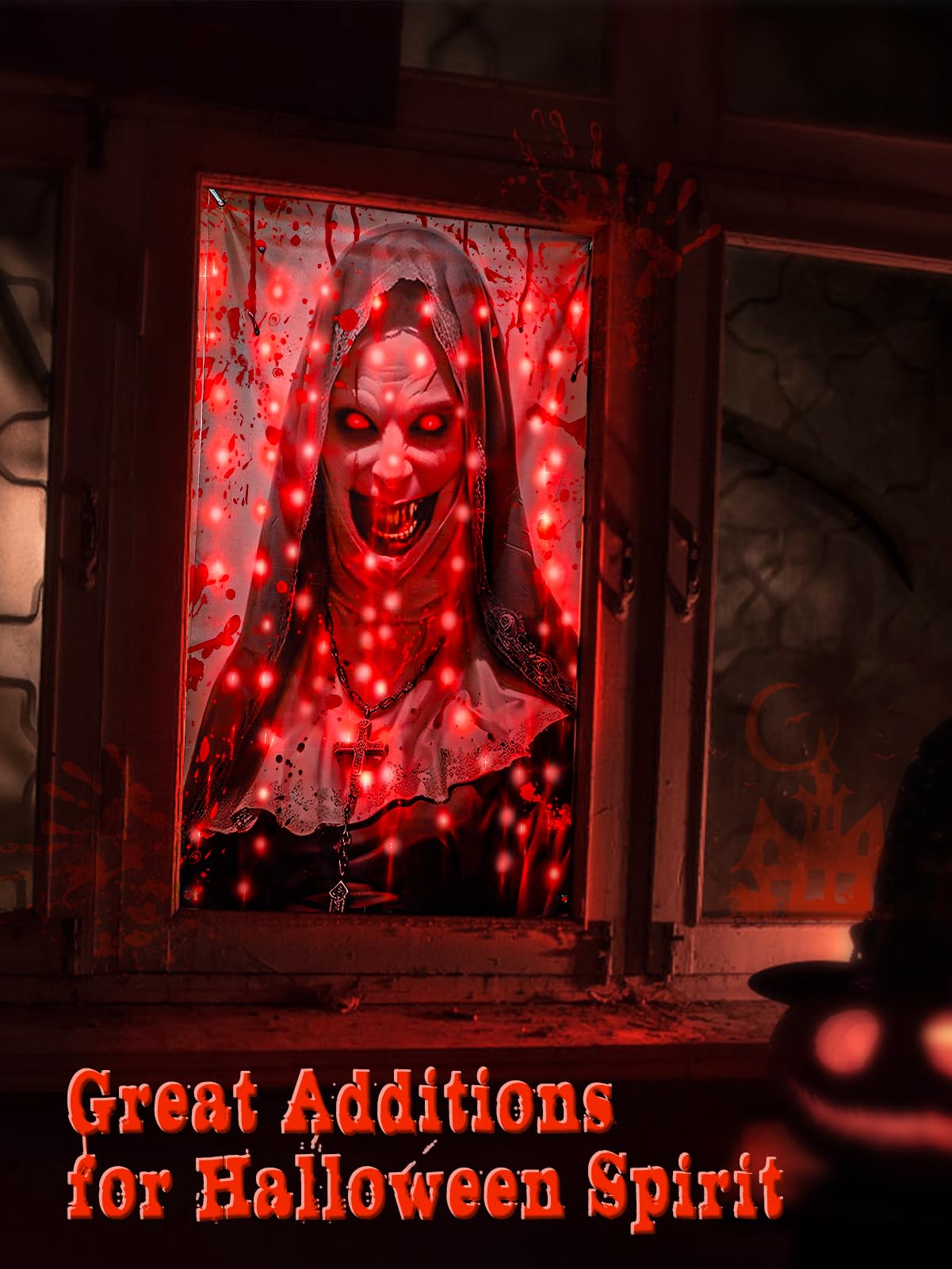 Snapklik.com : Halloween Ghost Window Curtain Cover