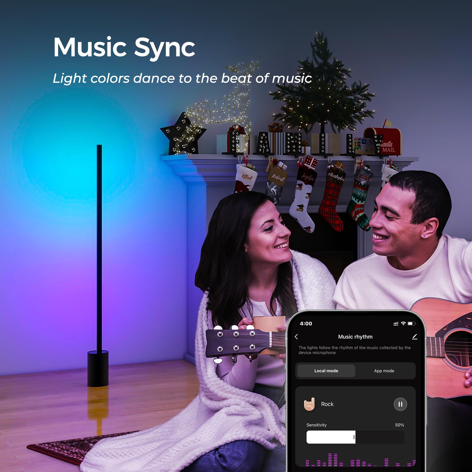 Smart Floor Lamp with Remote, Morden Corner Floor Lamp, 16 Million DIY ...